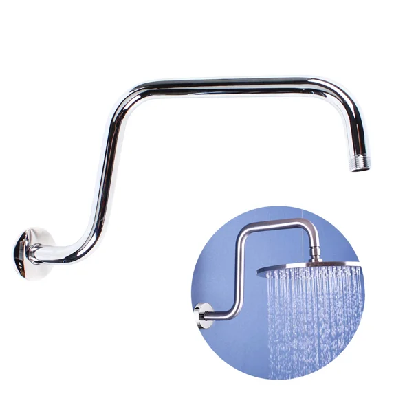 Shower Head Extension Arm S Shaped High Arc Gooseneck Long Shower ...