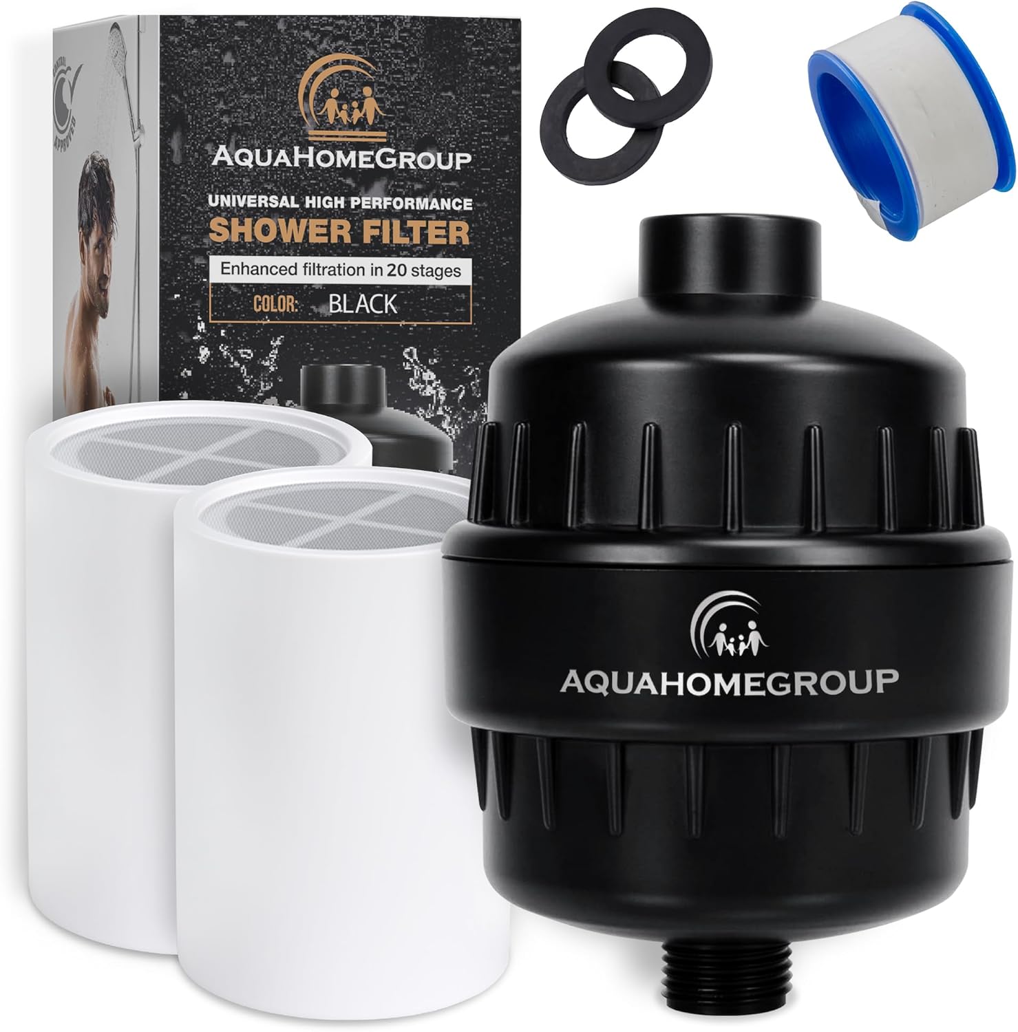 Shower Head Filter with 20 Stages Including Vitamin C E a for Hard ...