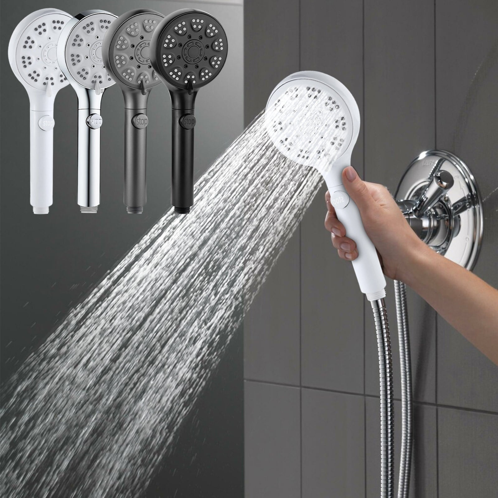 Shower Head Filter, Bathroom Spray Nozzle, 360-Degree Spray, Modern ...