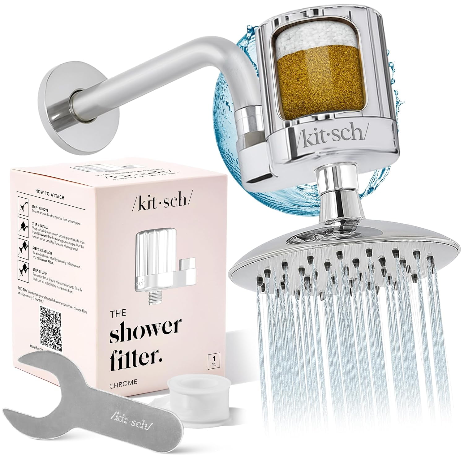 Shower Head Filter for Hard Water – Shower Water Filter with KDF-55 ...