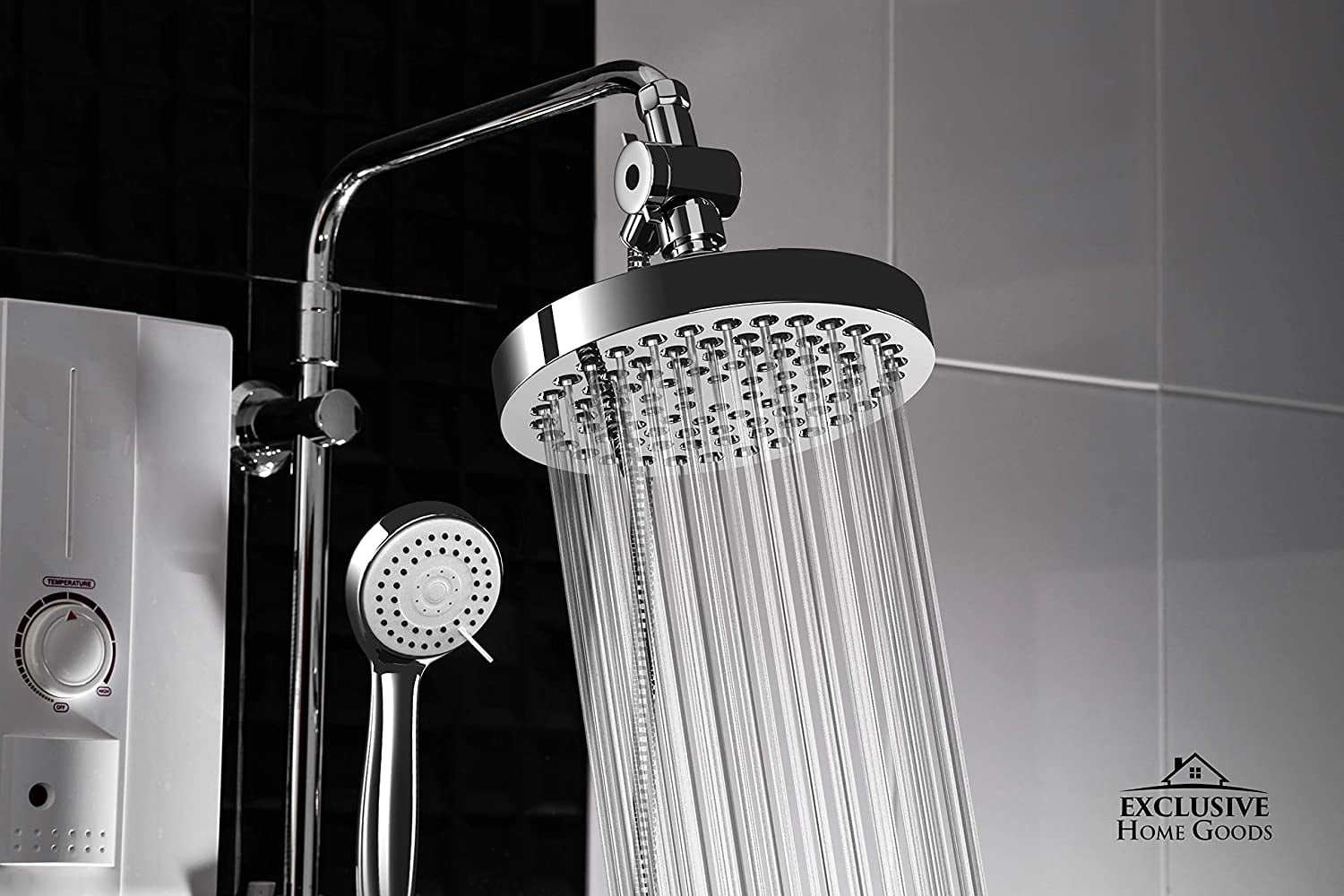Shower Head With Handheld Combo, 6 Inch High Pressure Rainfall ...