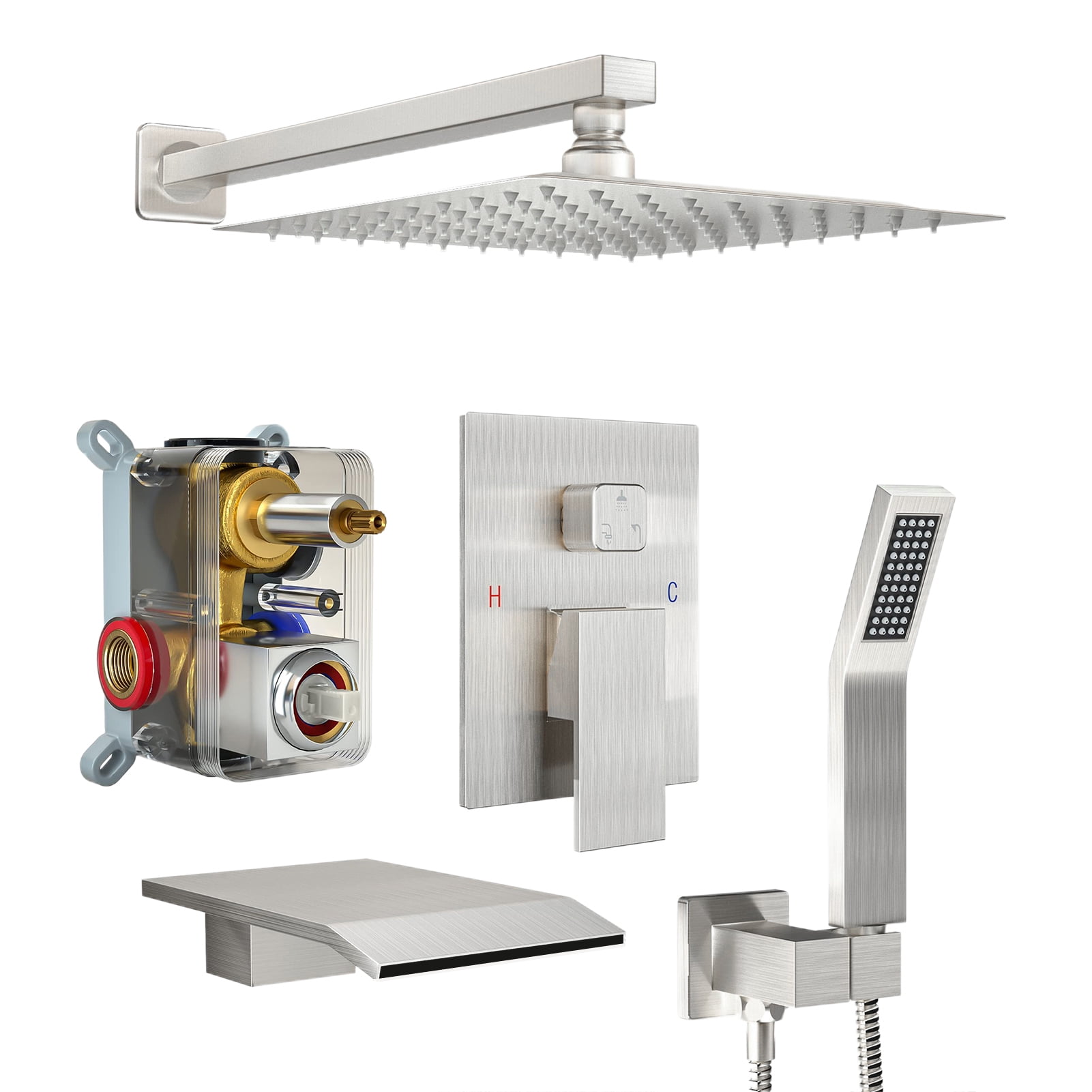 Shower Head and Handle Set | Shower Valve Kit Shower Set | Shower ...