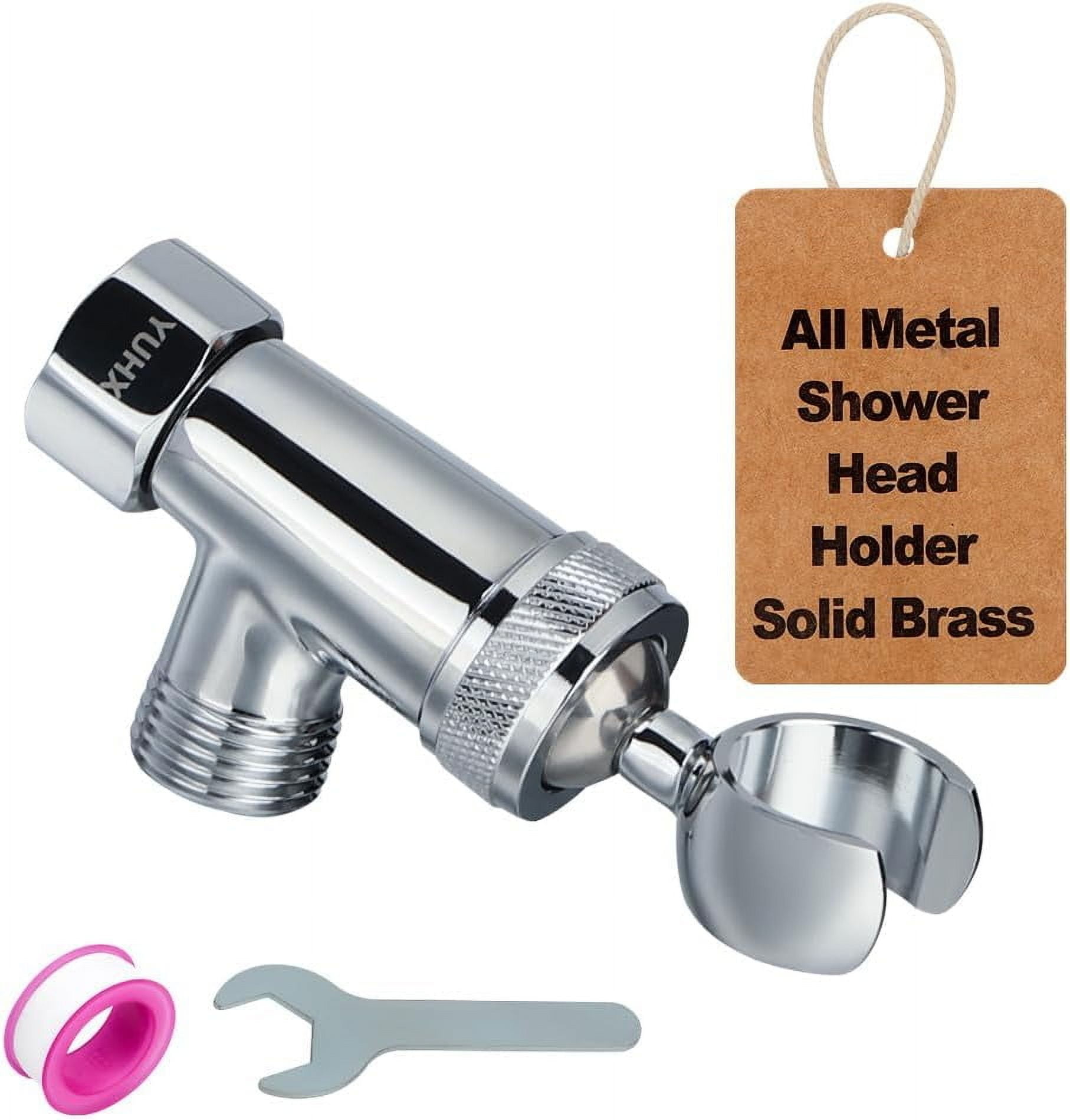 Shower Head Holder All Metal, Brass Adjustable arm Bracket for Handheld ...