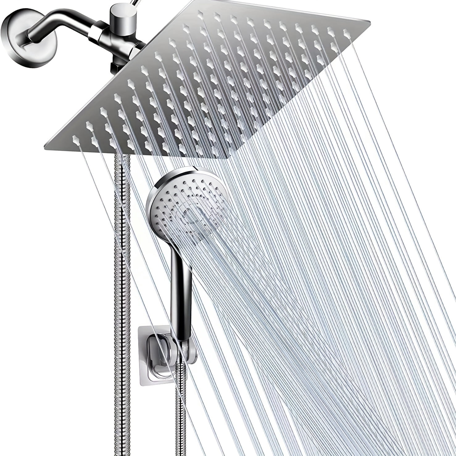 Shower Head with Hose, 8'' High Pressure Rain Shower Head, Handheld ...