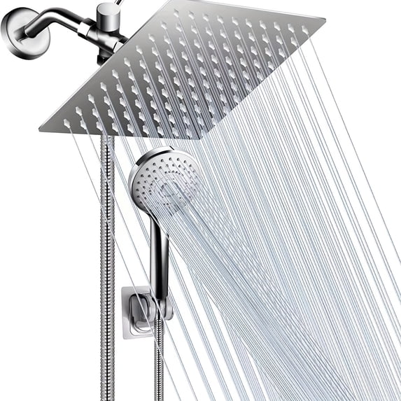 Shower Head with Hose, 8'' High Pressure Rain Shower Head, Handheld ...