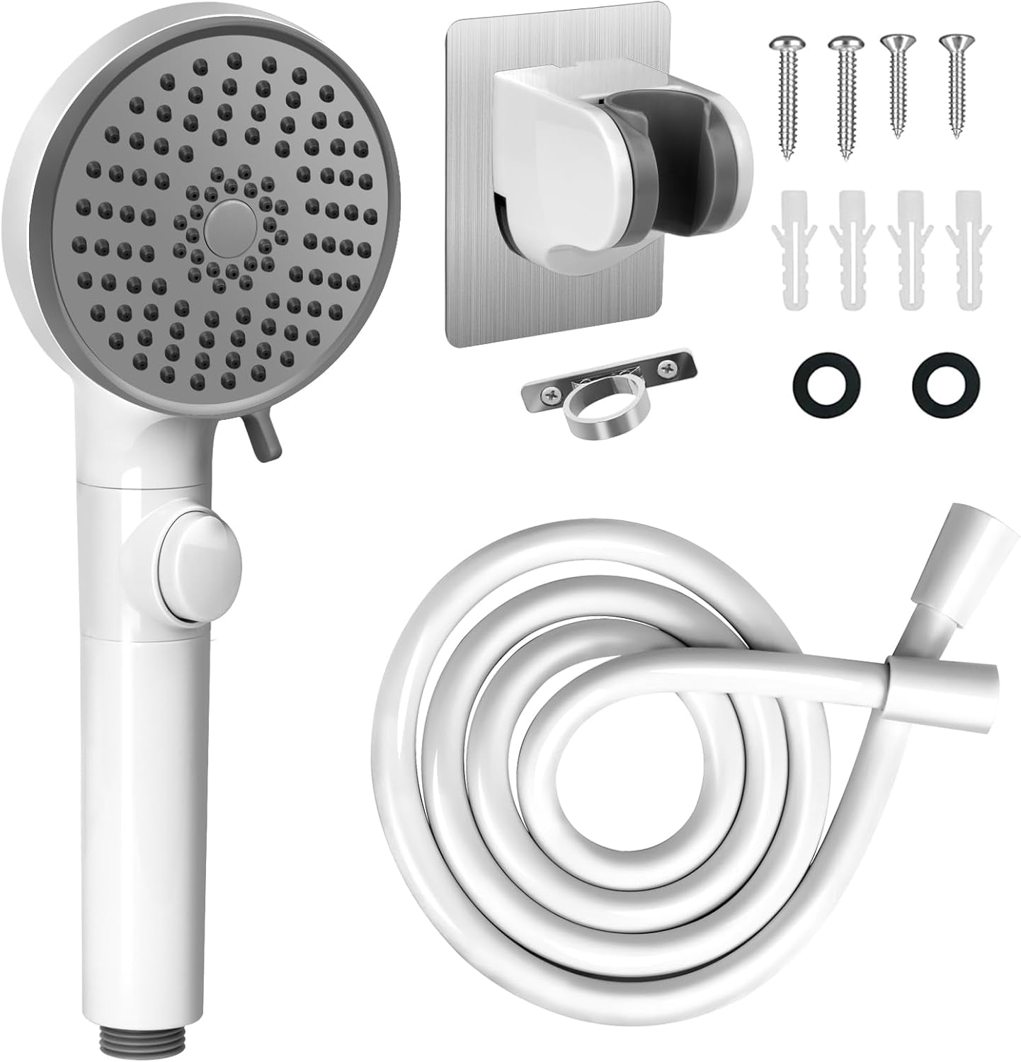 Shower Head with Hose, High Pressure 5 Mode Shower head Replacement ...