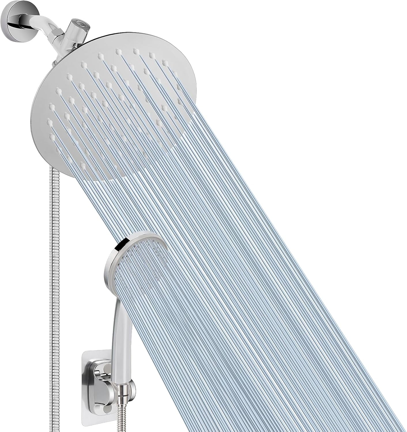 Shower Head with Hose, High-Pressure Stainless Steel 8'' Rain and 5 ...