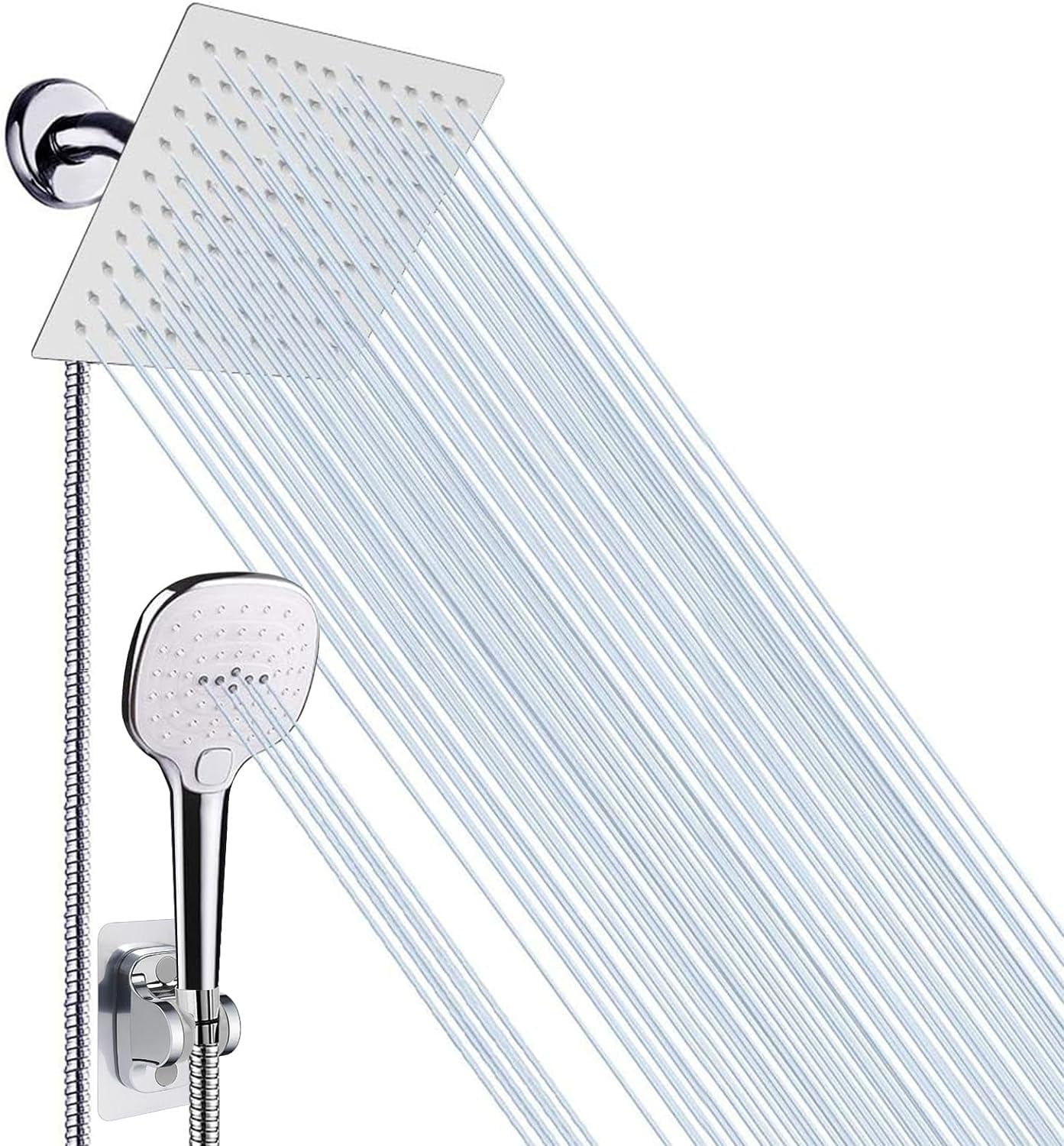 Shower Head with Hose, High Pressure Stainless Steel Rain Shower and 3 ...