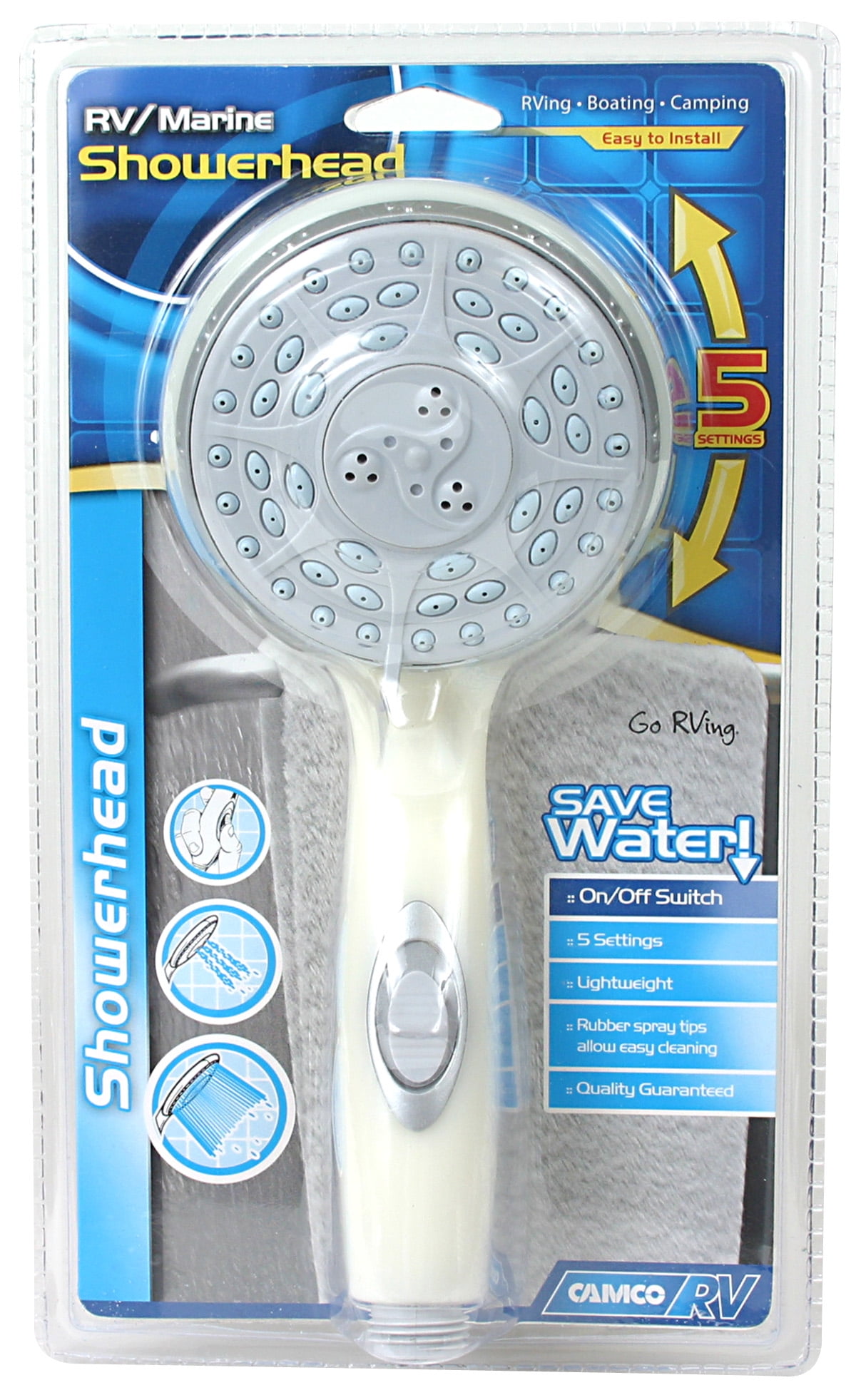 Shower Head-Off White w/ OOS - Walmart.com