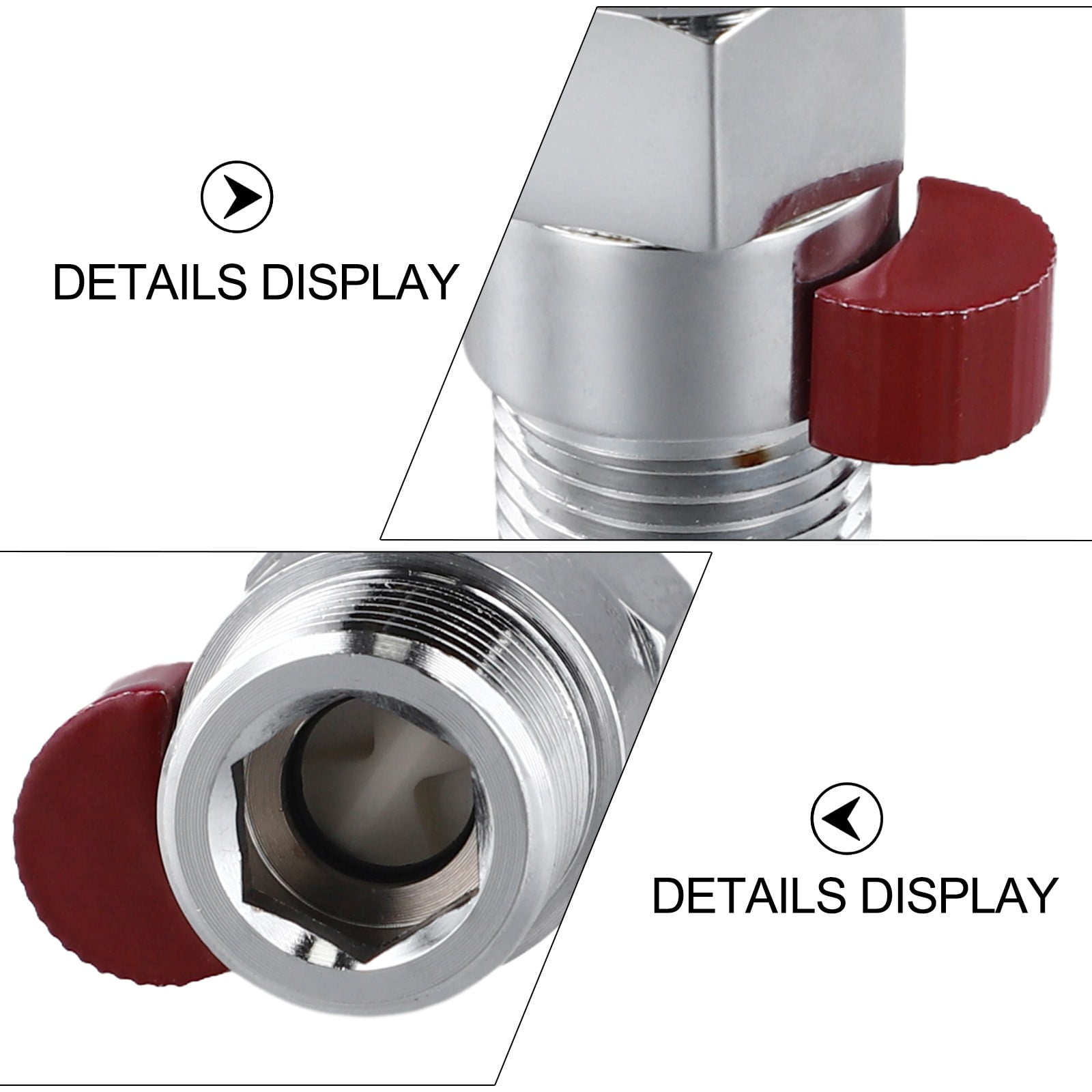 Shower Head Quick Switch Alloy Hot And Cold Water Inlet Valve Bathroom ...