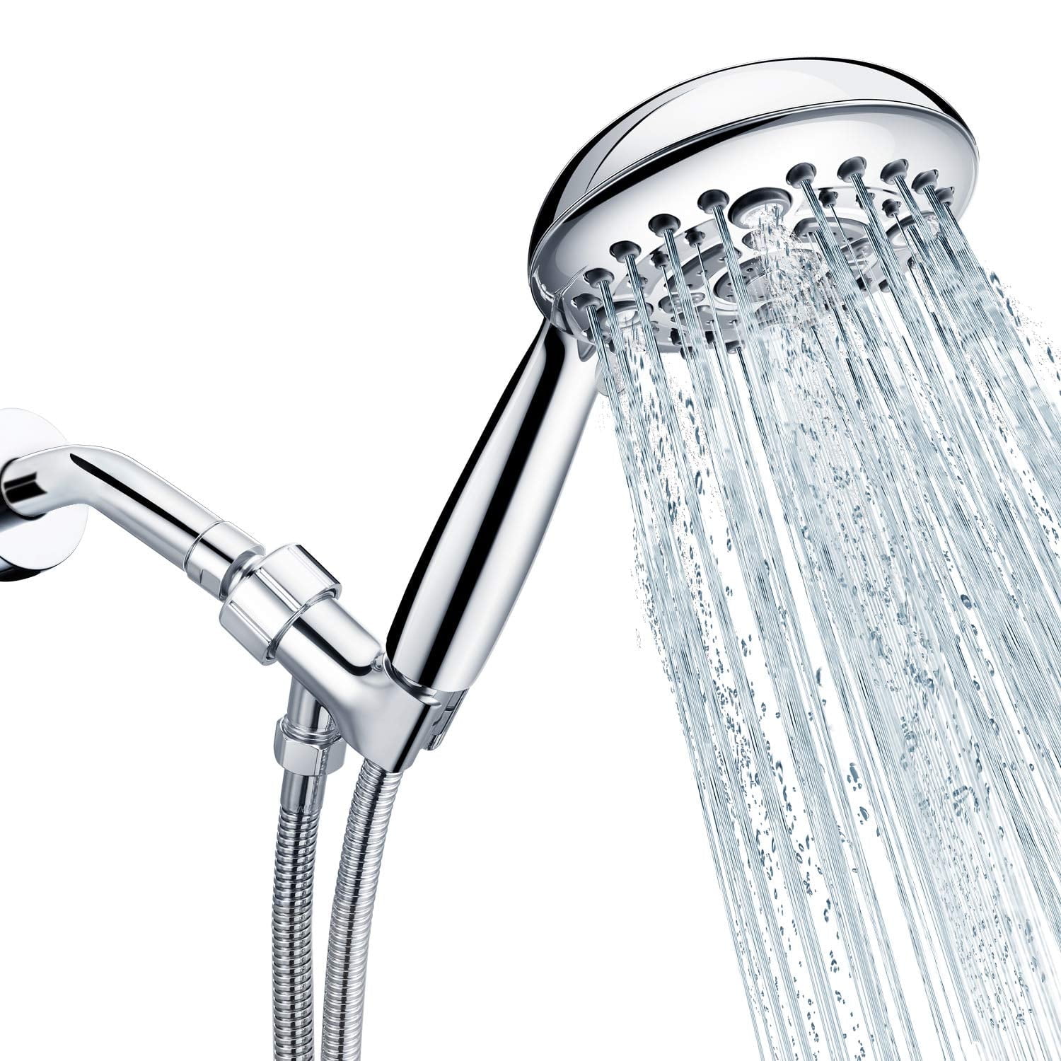 Shower Head, SR SUN RISE 6-Settings 5" High Pressure Handheld Shower ...
