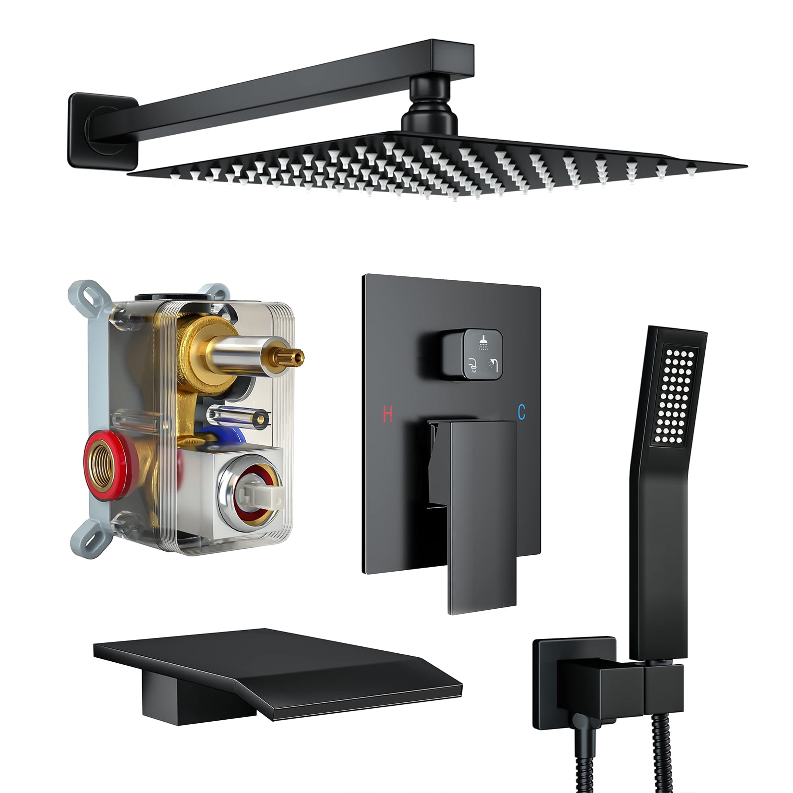 Shower Head Sets for Bathroom | Shower System High Pressure Kit ...