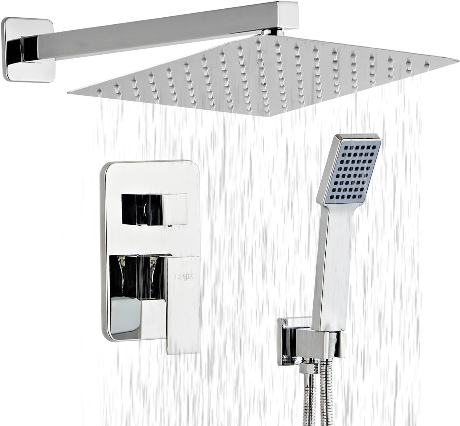 Shower Head - Shower Faucet Set Square Shower Combo System with 8 ...