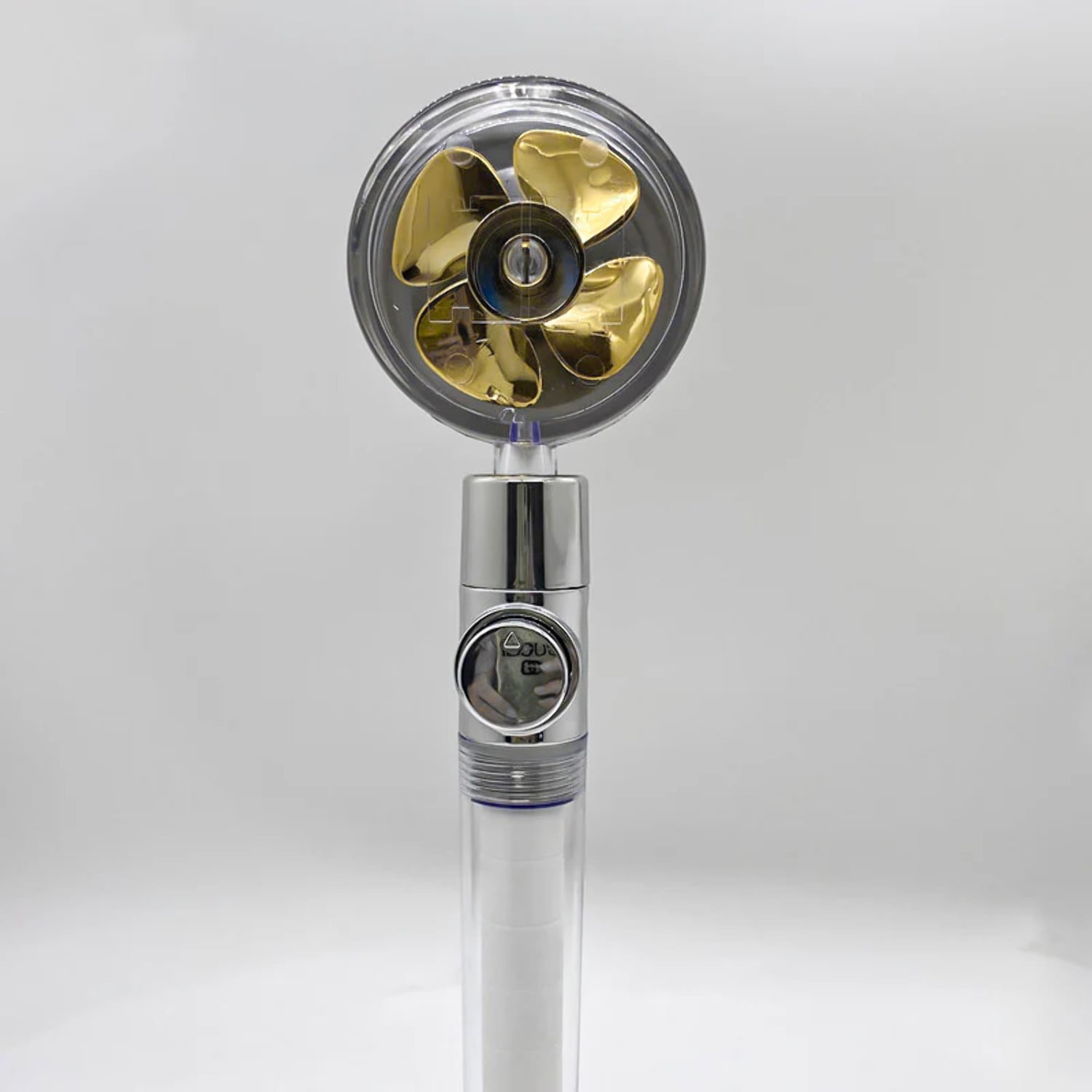 Shower Head Water Saving Flow 360 Degrees Rotating With Small Fan ABS ...