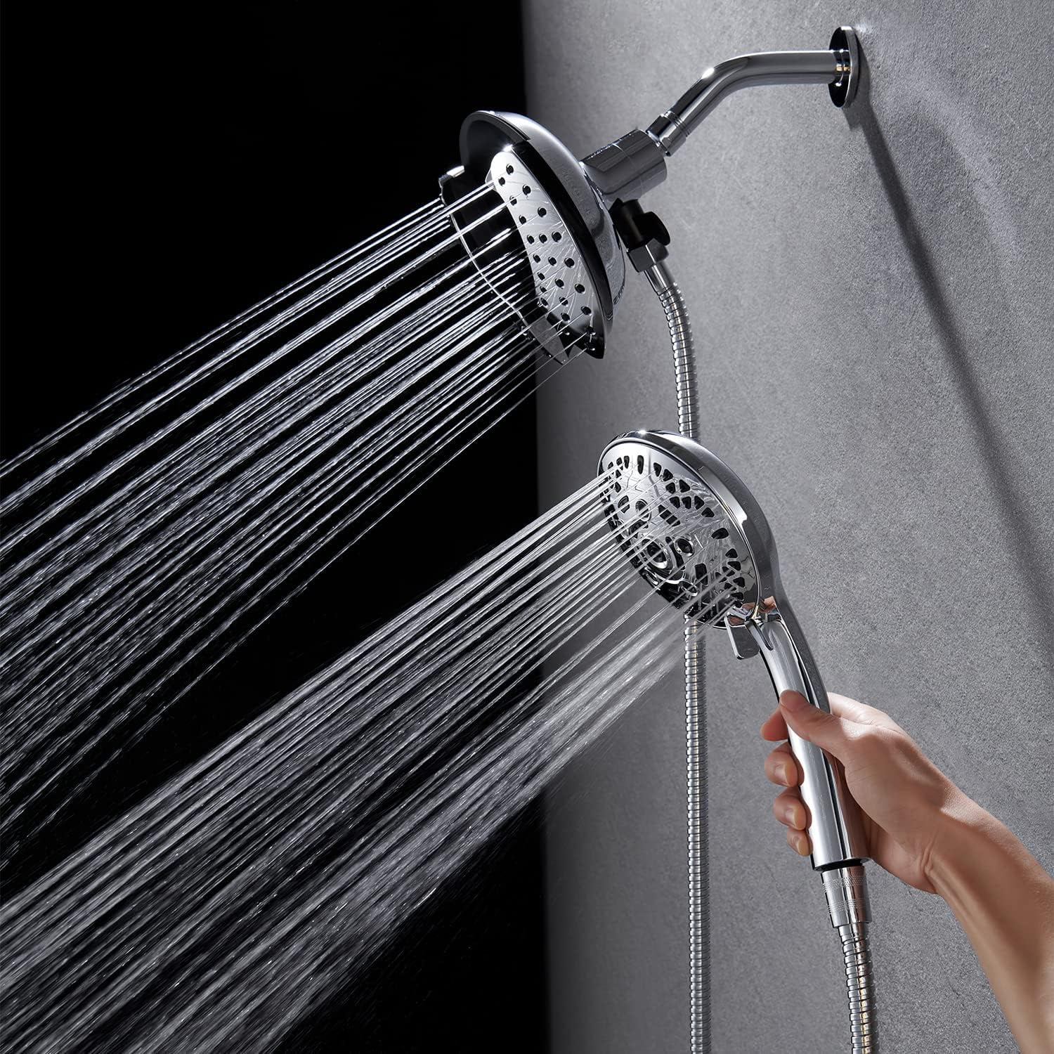 Shower Heads with Handheld Combo: 7.2" Rain Shower & Handheld Shower 2 ...