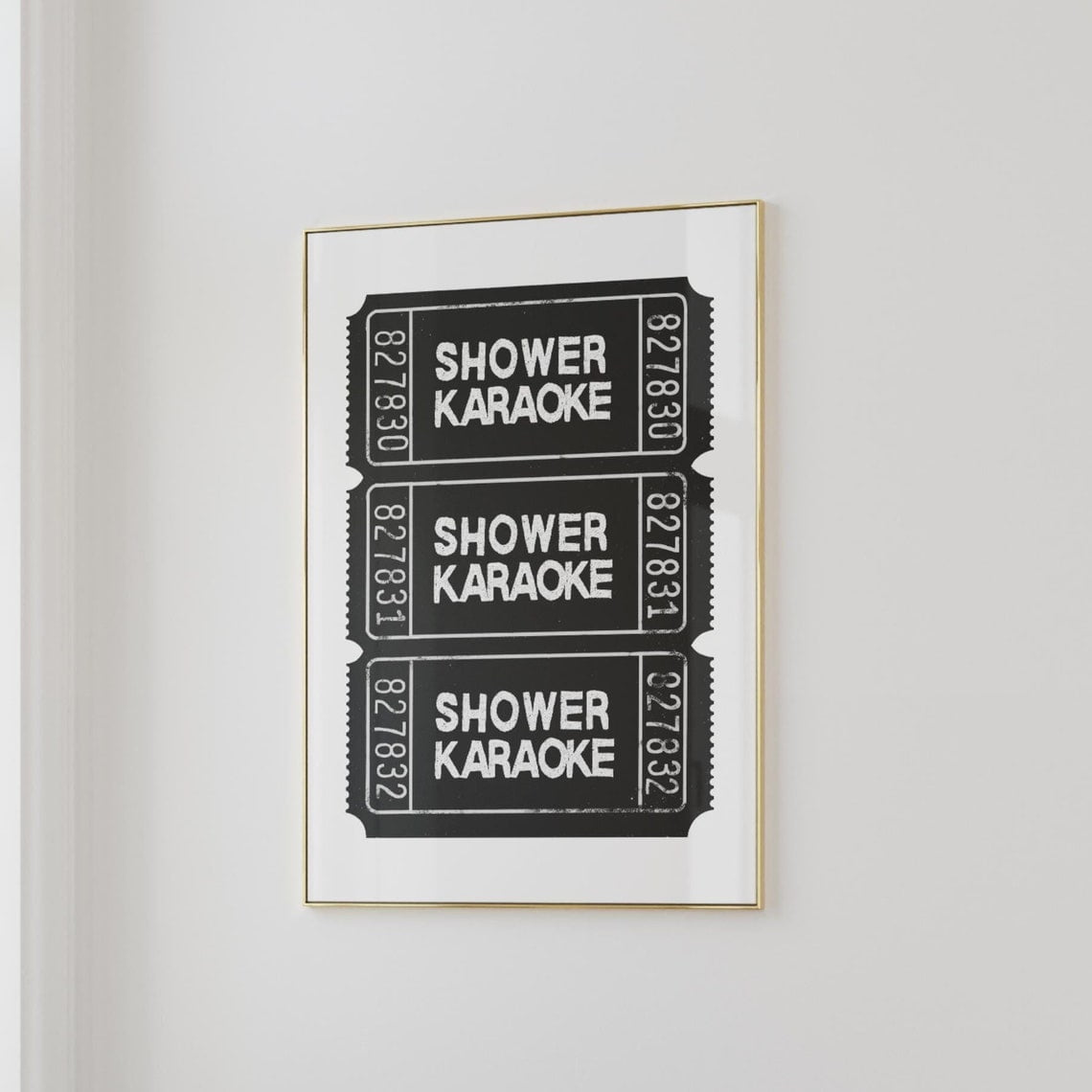 Shower Karaoke Print Bathroom Wall Decor Trendy Prints And Posters ...