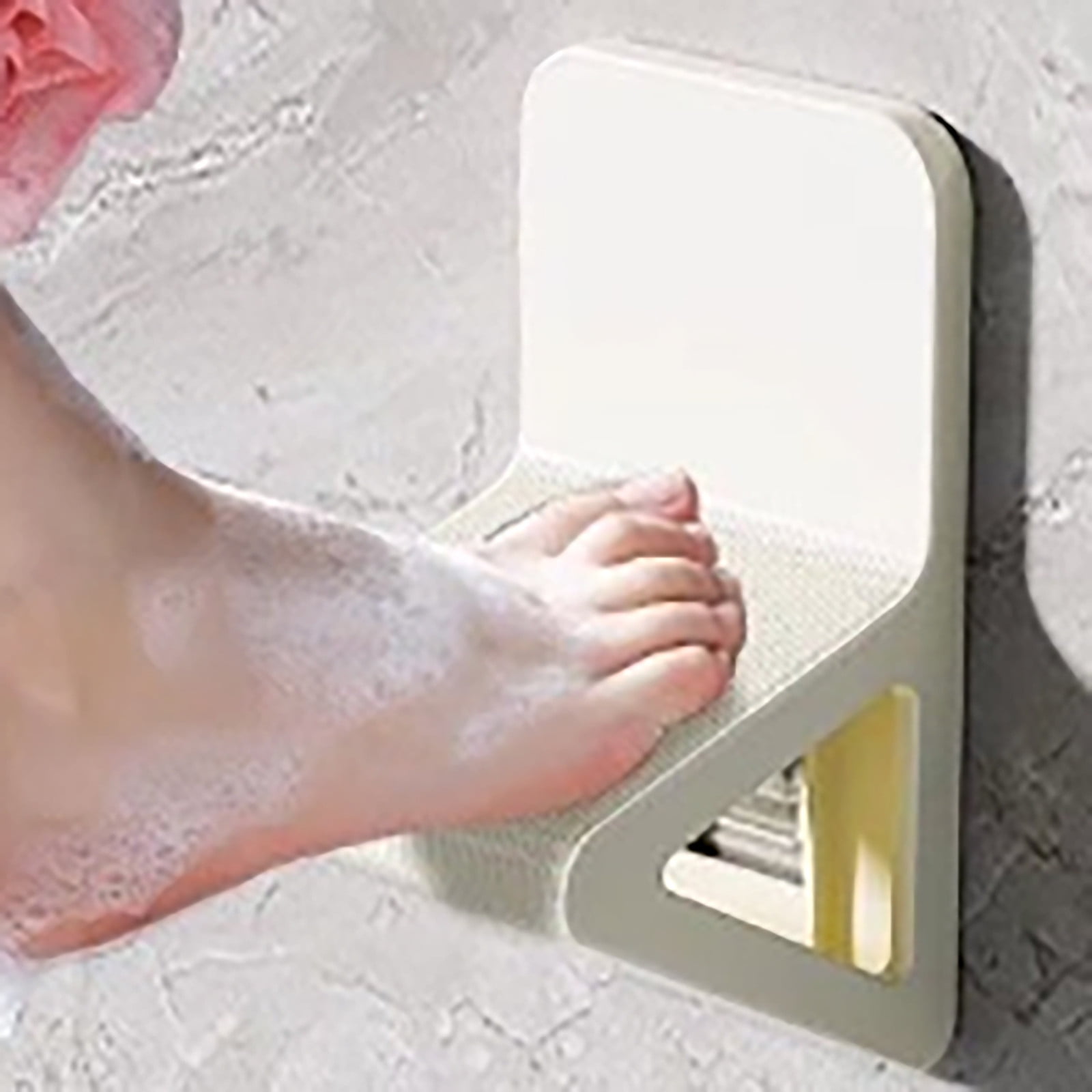 Shower Leg Rest Foot Step Support With Tray No Drill Wall Mount For ...