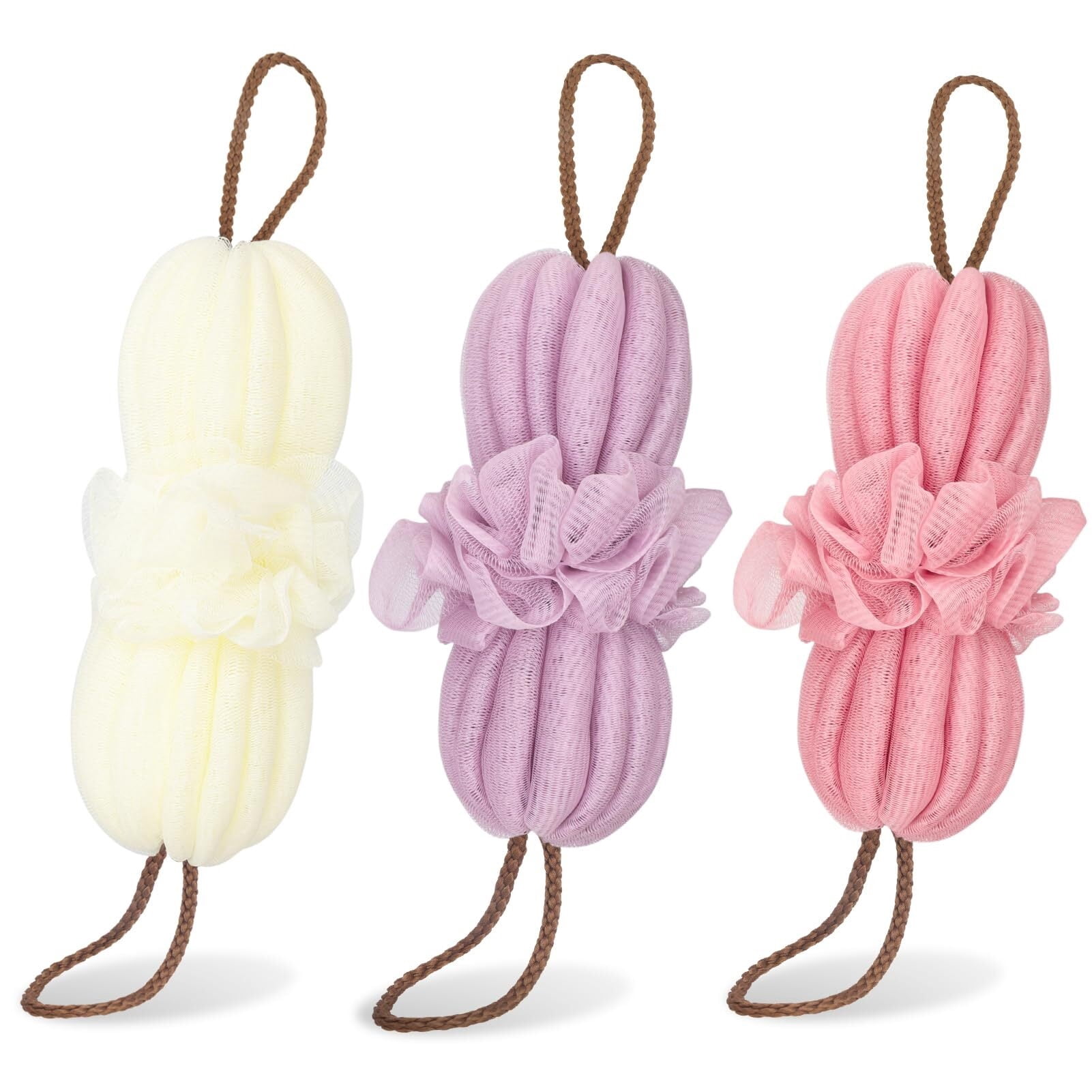 Shower Loofah Bath Sponge, Shower Sponge Exfoliating Mesh Pouf for Body ...
