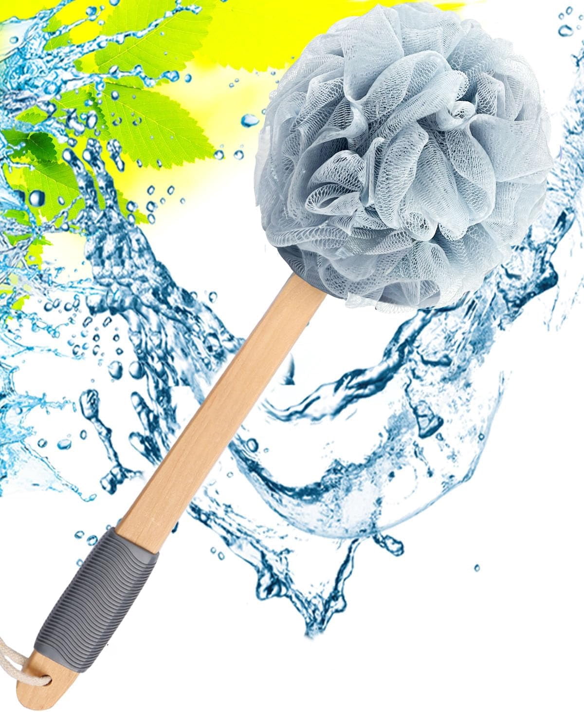 Shower Loofah Sponge Exfoliating Body Scrubber, Soft Mesh Loofa Pouf ...