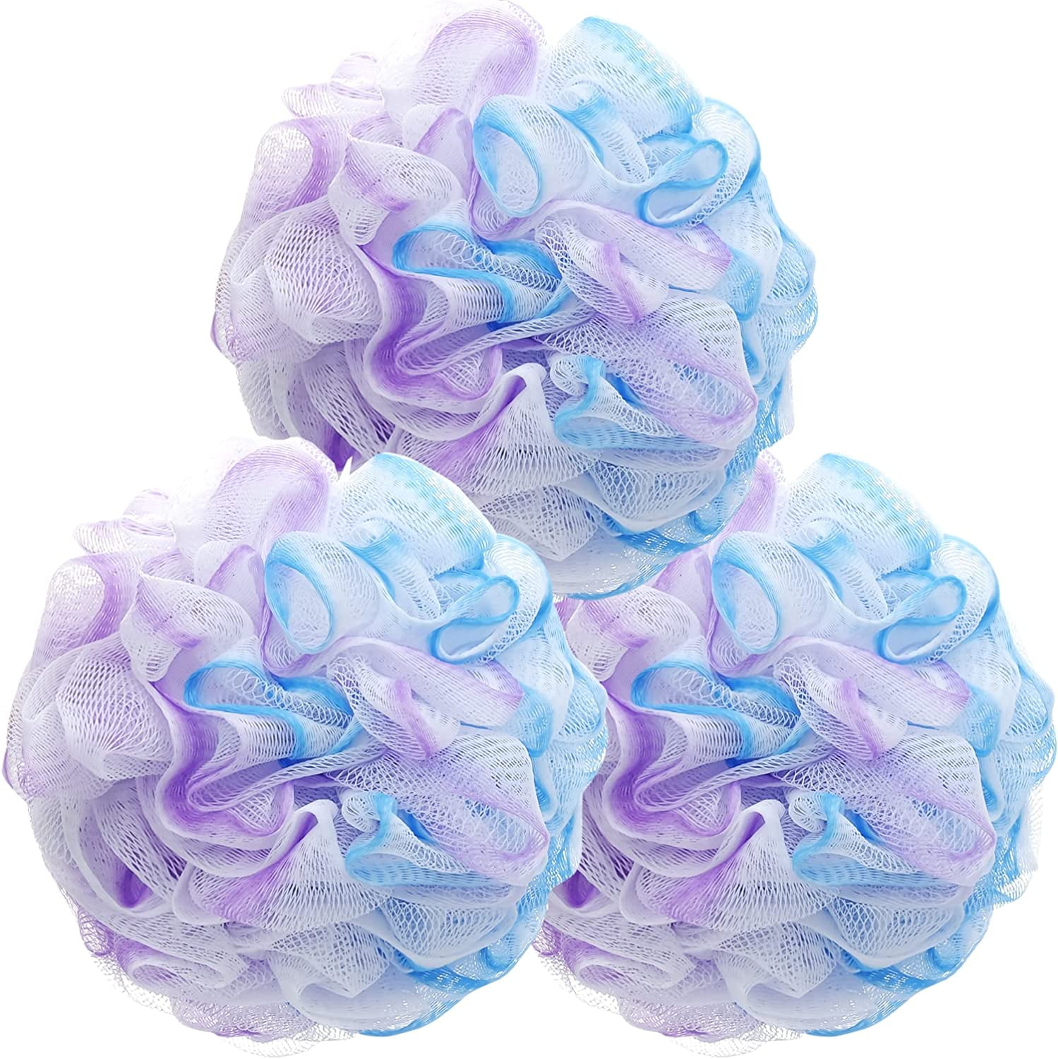 Shower Loofah Sponge Pouf, 75g Exfoliating Body Scrubber, Mesh Bath ...