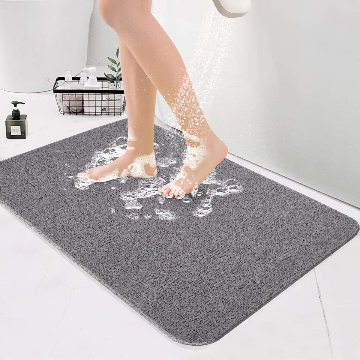 Non Slip Bathtub Mat, Anti Slip Shower Mat,PVC Loofah Shower Mat - 17 ...