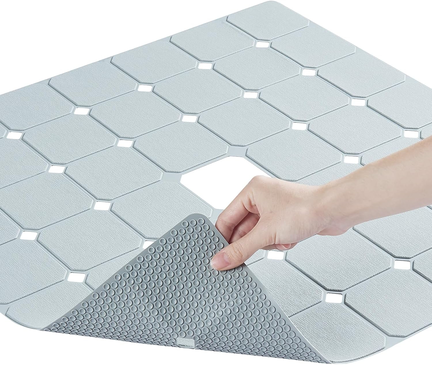 Shower Mat Non Slip Silicone Soft Odorless Bathtub Mat Non Slip with ...
