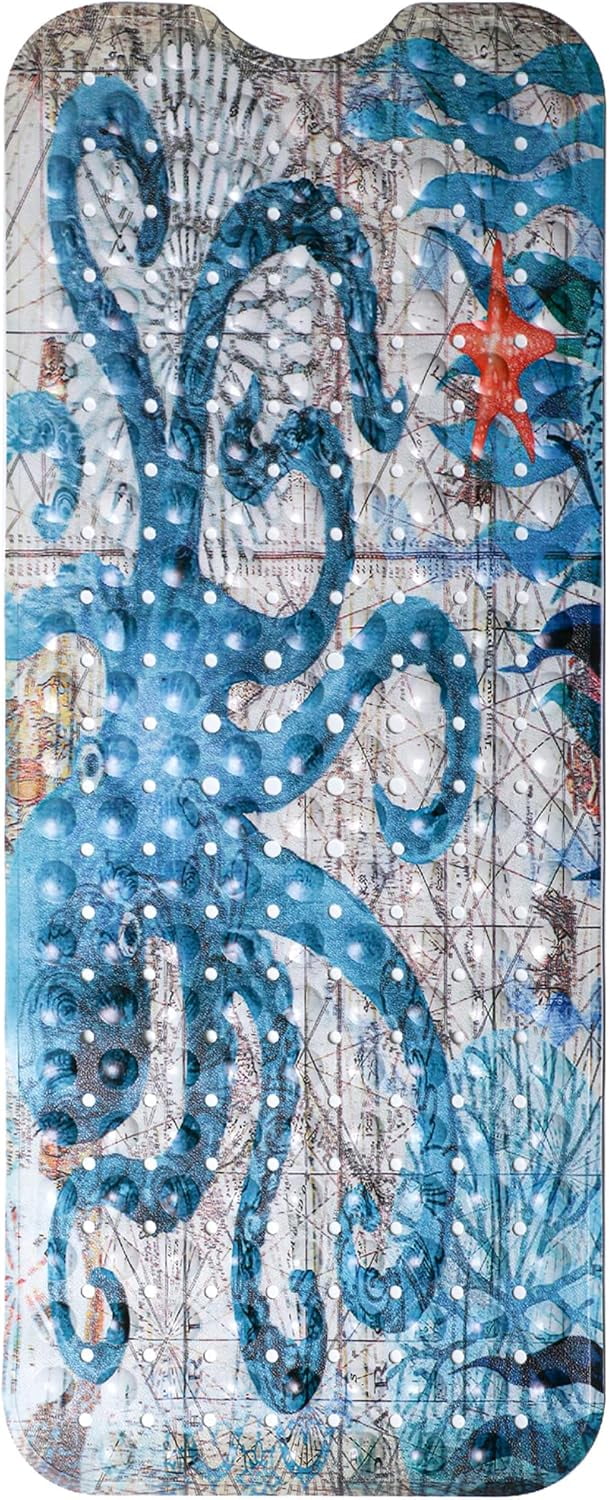 Shower Mat, Octopus Non Slip Bathtub Mats for Bathroom, 40 X 16 inch ...