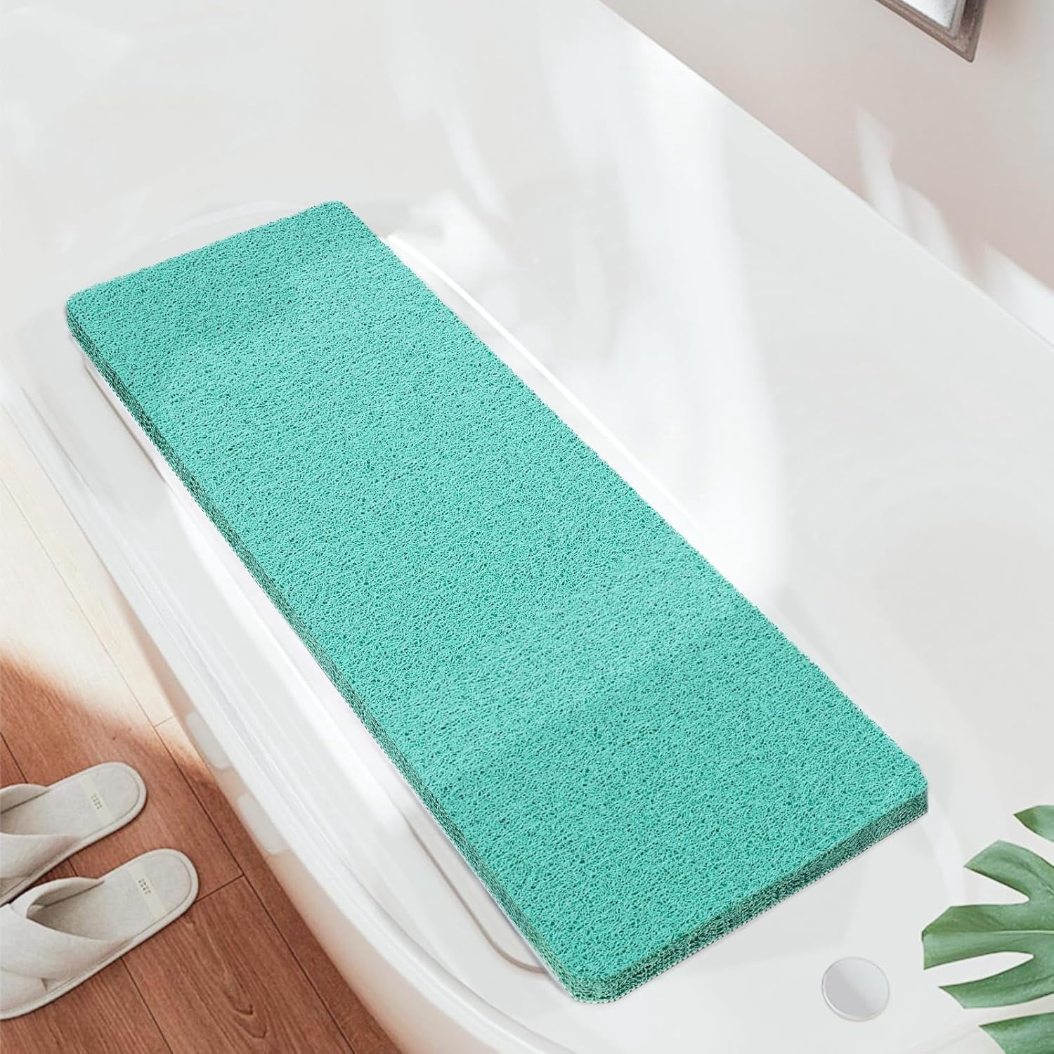 Shower Mats Anti Slip for Elderly, 47'' x 16'' Non-Slip Bath Tub Mat ...