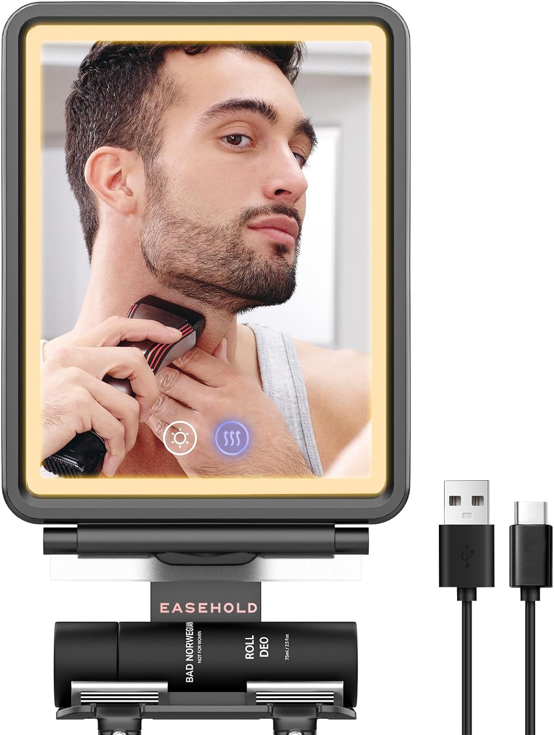 Shower Mirror Fogless for Shaving, Heated Shaving Mirror for Shower ...
