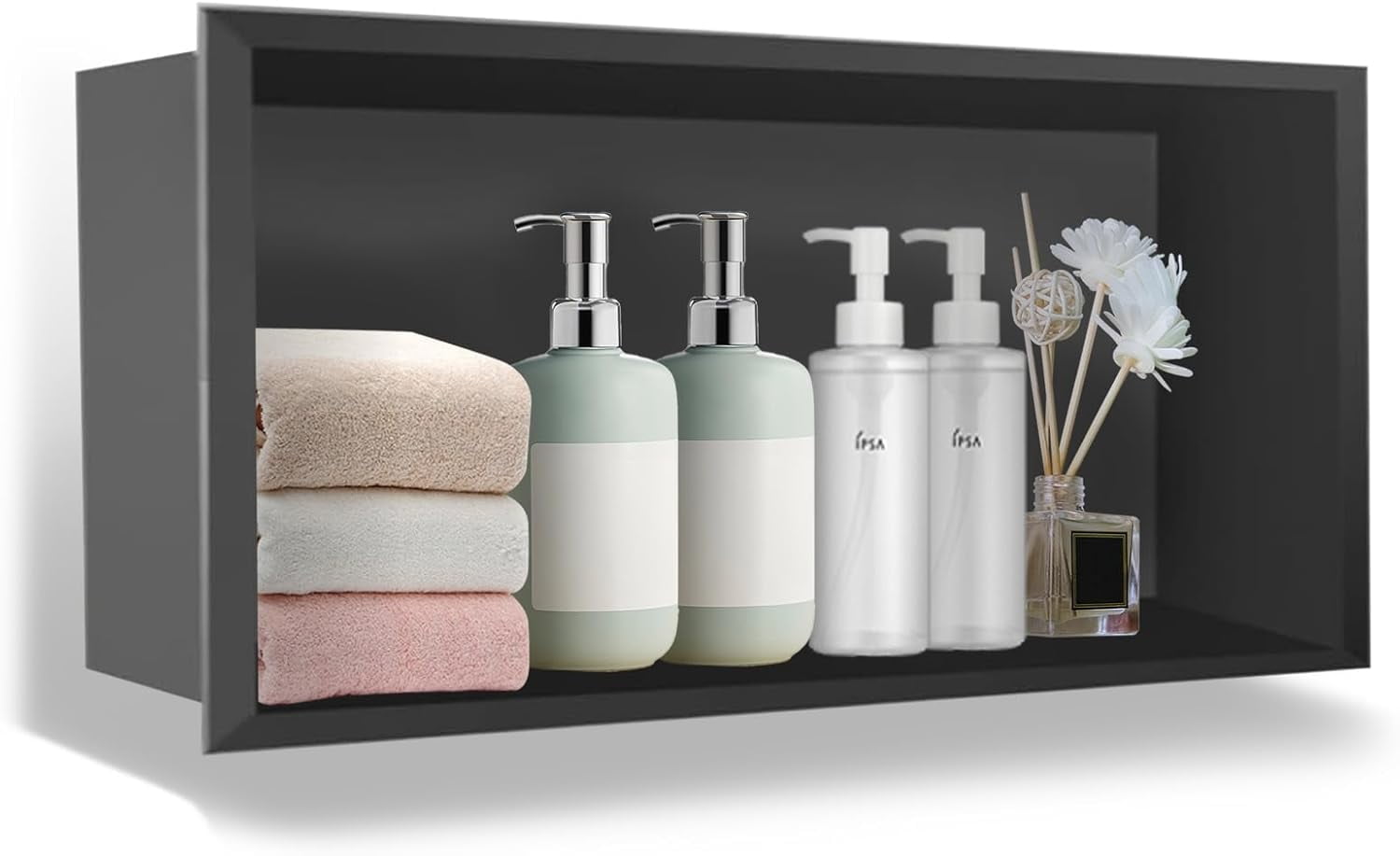 Shower Niche 12" x 24", Stainless Steel Single Shelf Niche Shower Tile ...