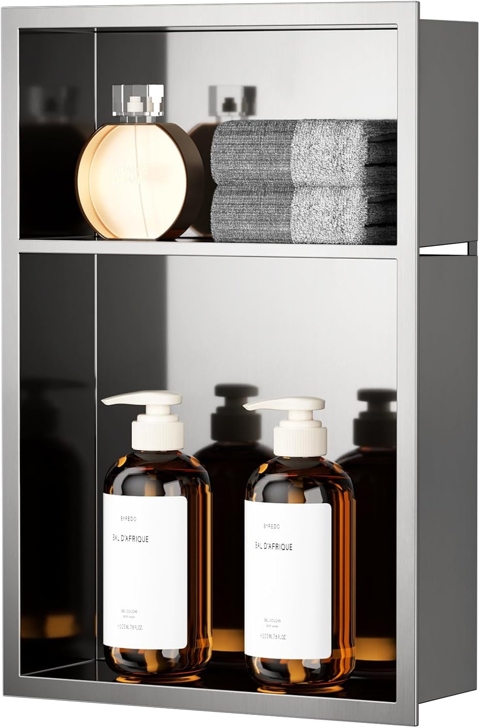 Shower Niche Insert No Tile Needed, 18"x12" Stainless Steel Niche for ...