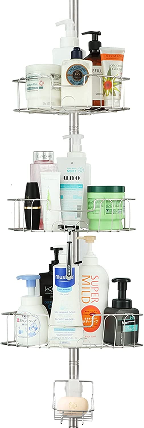 Shower Organizer Corner - Extra Thick Rustproof Bathtub Caddy Shower ...