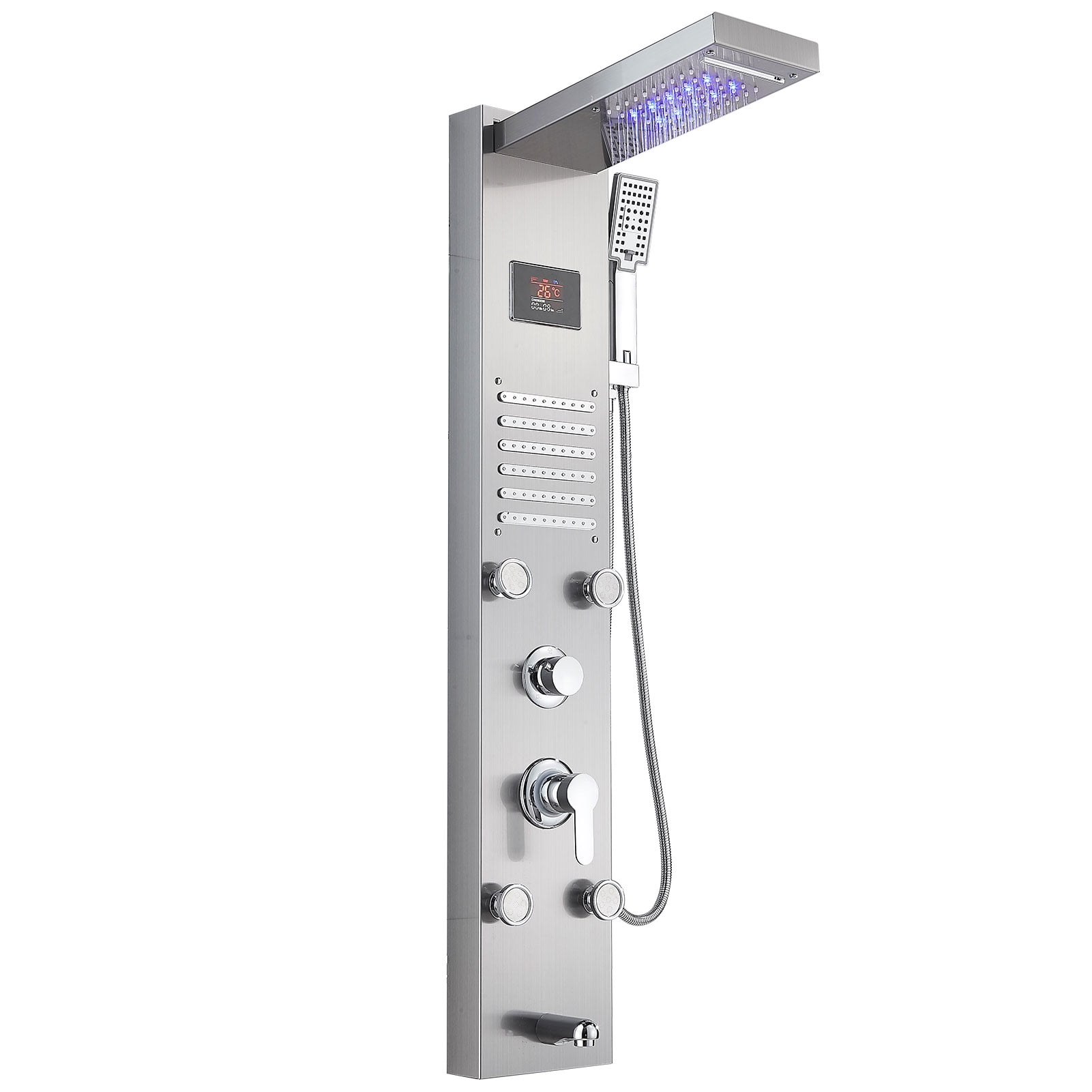 Shower Panel | Smart Digital LED Shower System with 6 Body Jets ...