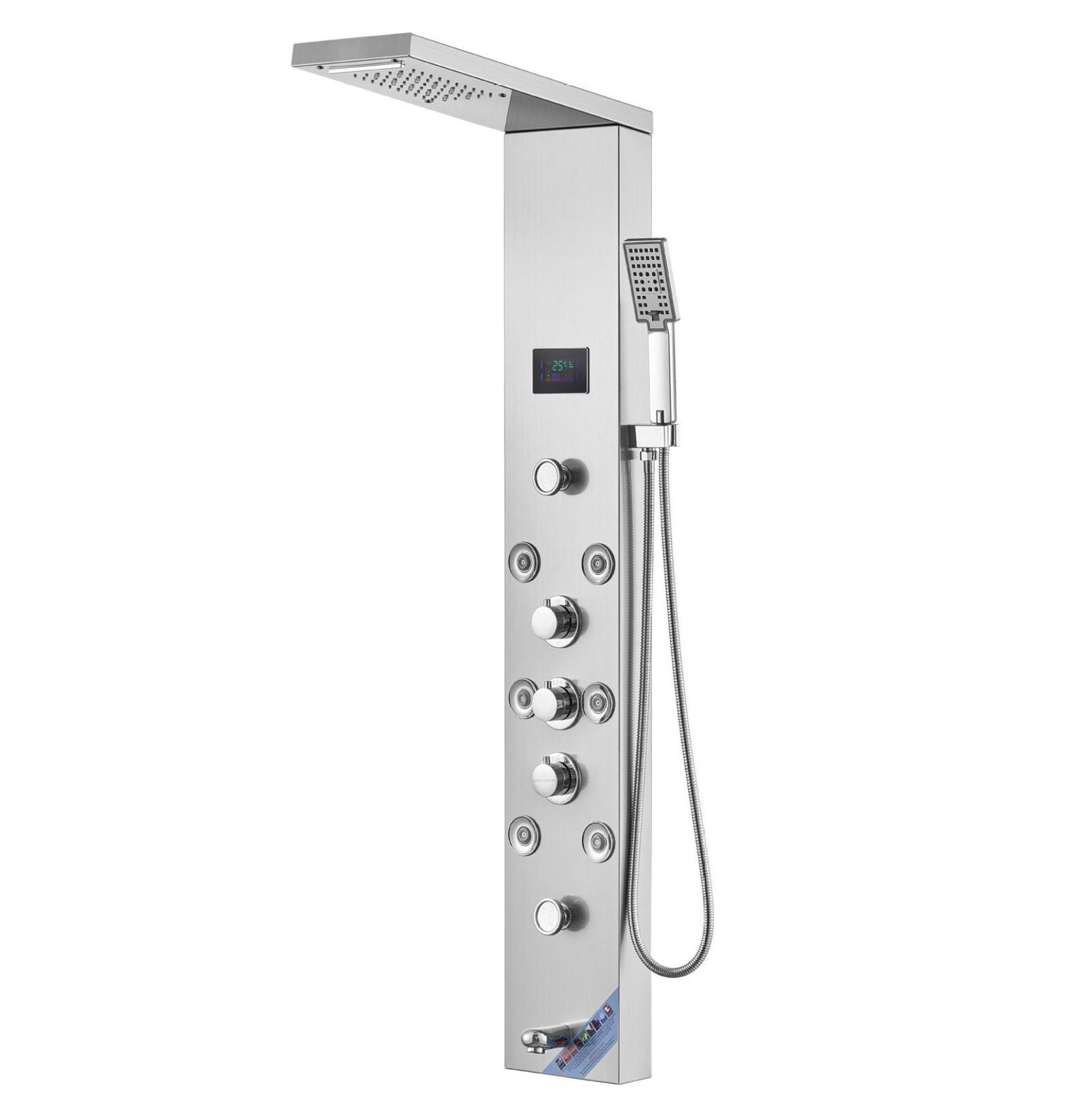 Shower Panel System with LED, 6 Modes - Rainfall, Waterfall, Massage ...