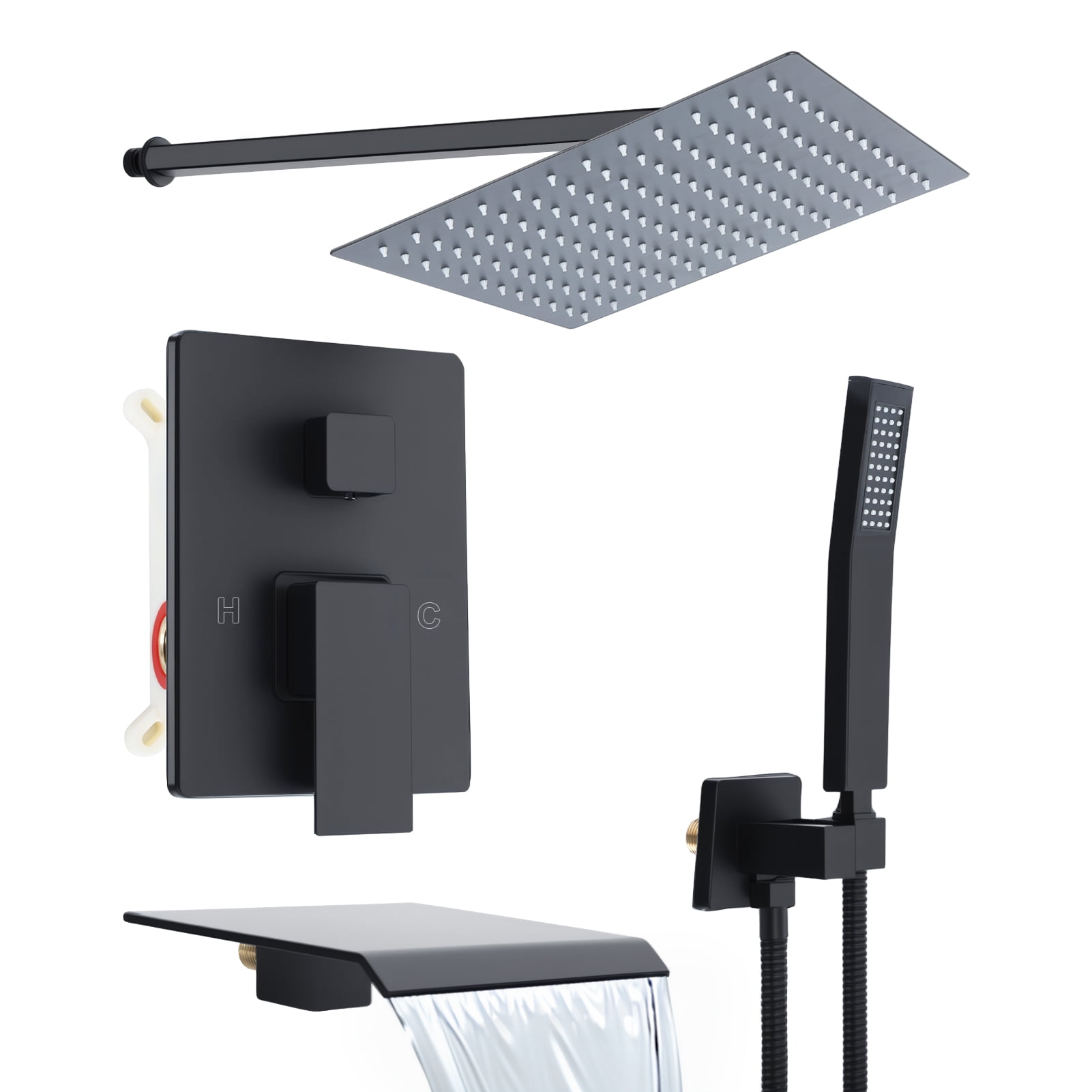 Shower Panel Tower System with Handheld Rotary Sprayer Head,Changeable ...