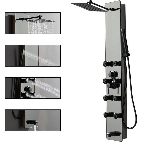 Shower Panel Tower System Stainless Multi-Function Shower Panel Shower ...