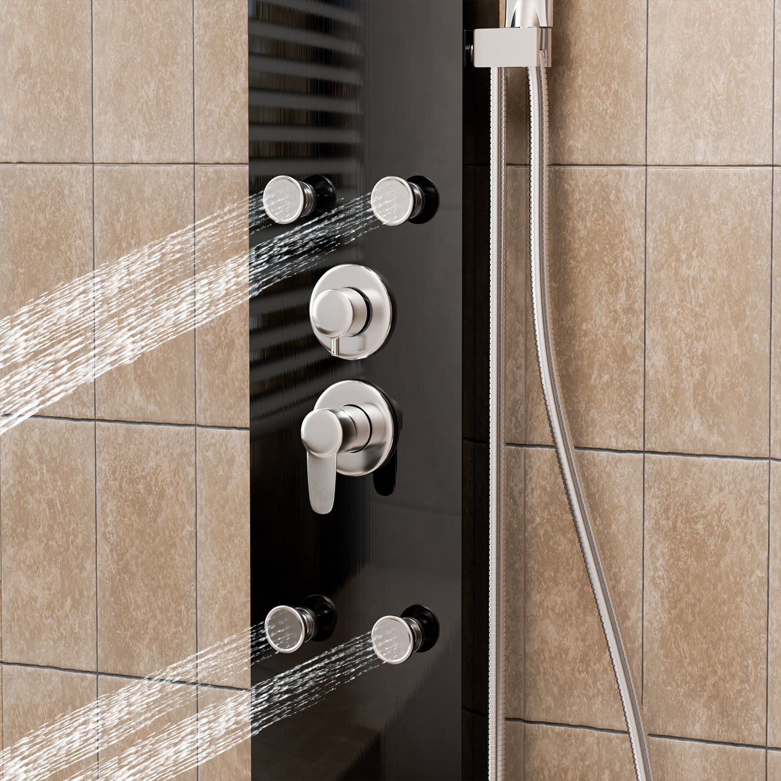 Shower Panels System with Adjustable Rainfall Shower Head, Easy ...