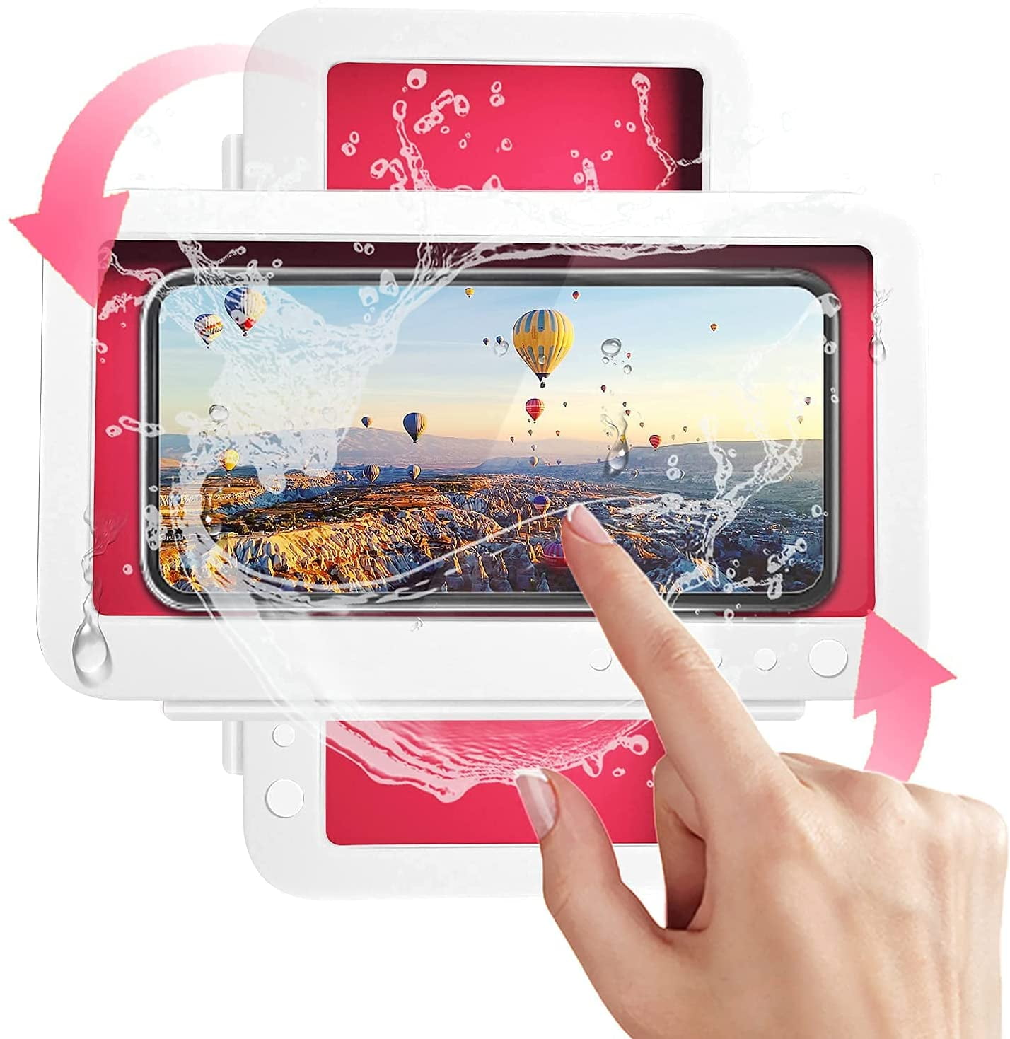 Shower Phone Holder,360° Rotation Bathroom Waterproof Phone Case ...