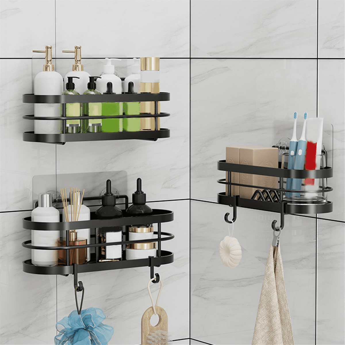 Shower Rack,Adhesive Shower Organizer for Bathroom,Shower Shelve for ...