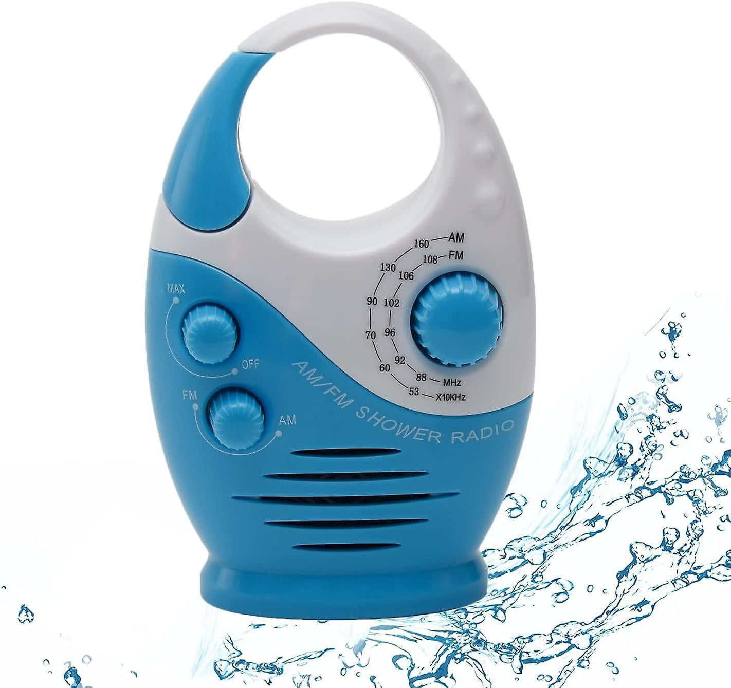 Shower Radio, Bathroom Radio Am Fm, Waterproof Hanging Shower Radio ...