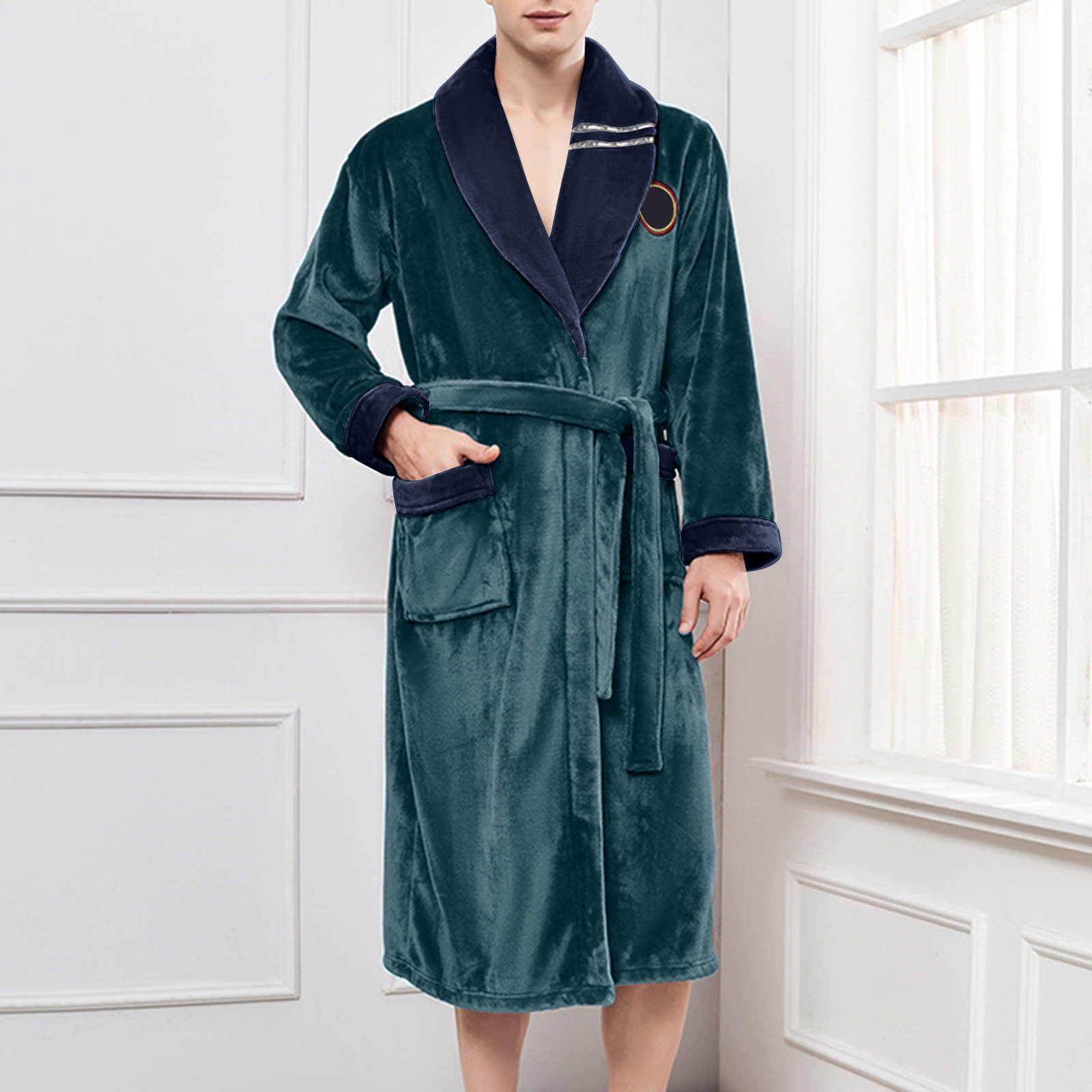 Shower Robe Men Men'S Robes For Waffle Robe Terry Cloth Robes Soft Bath ...