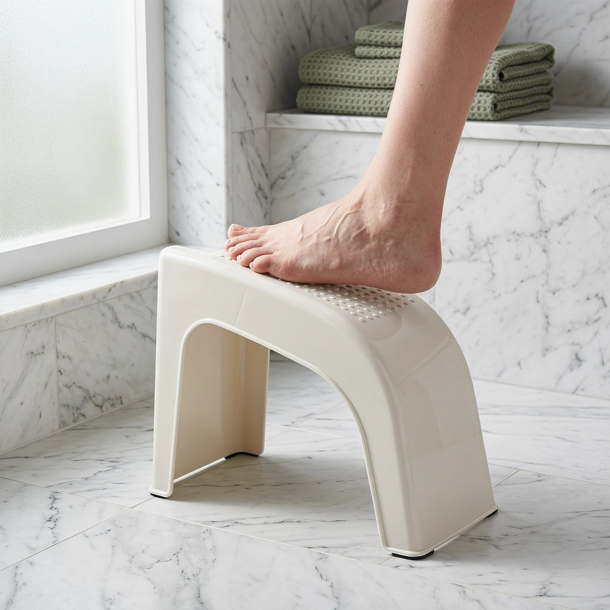 Shower Foot Rest - Adjustable Non-Slip Pedicure Step Stool for Easy Leg ...