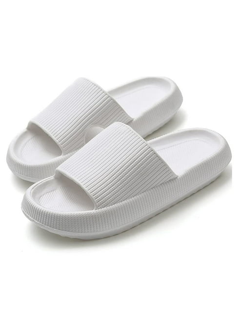 CAMMIE W-328 Women's Black Platform Wedge Rhinestone Bling Slides Flip ...