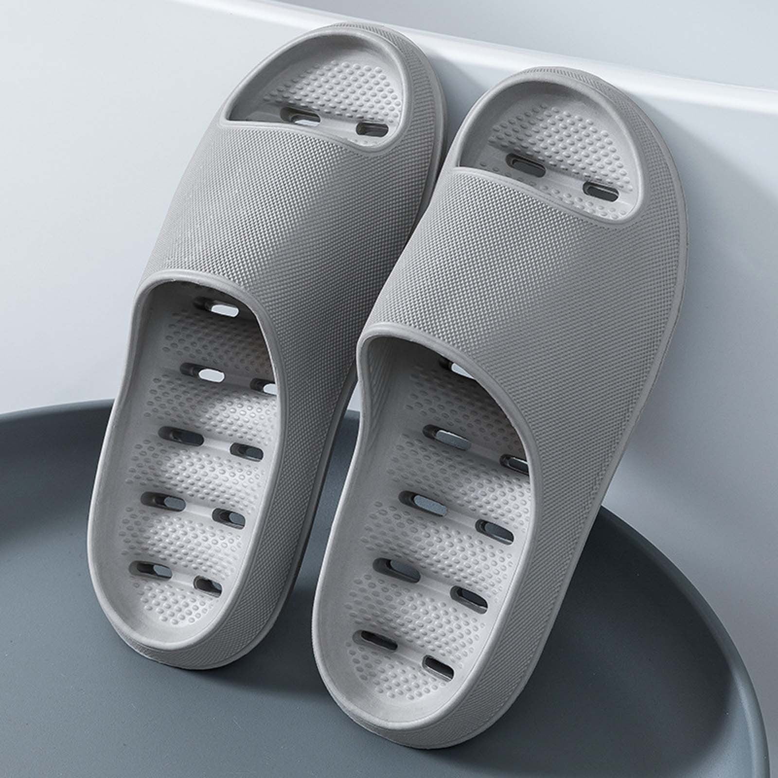 Shower Shoes for Women and Men with Drain Holes Massage Slide Sandals ...