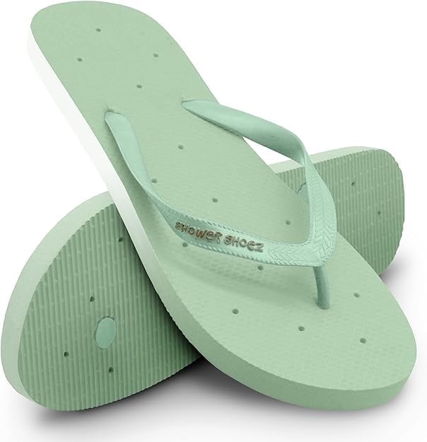 Shower Shoez Womens Non-Slip Flip Flops, Quick-Drying, Gyms, Dorms ...