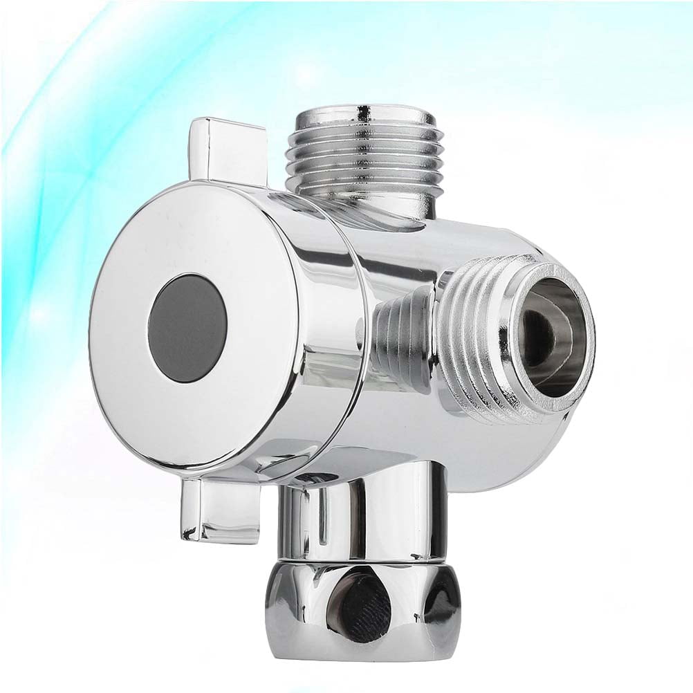 Shower Shut-Off 3 Way Adjustable T-adapter Handheld Shower Shunt Bath ...