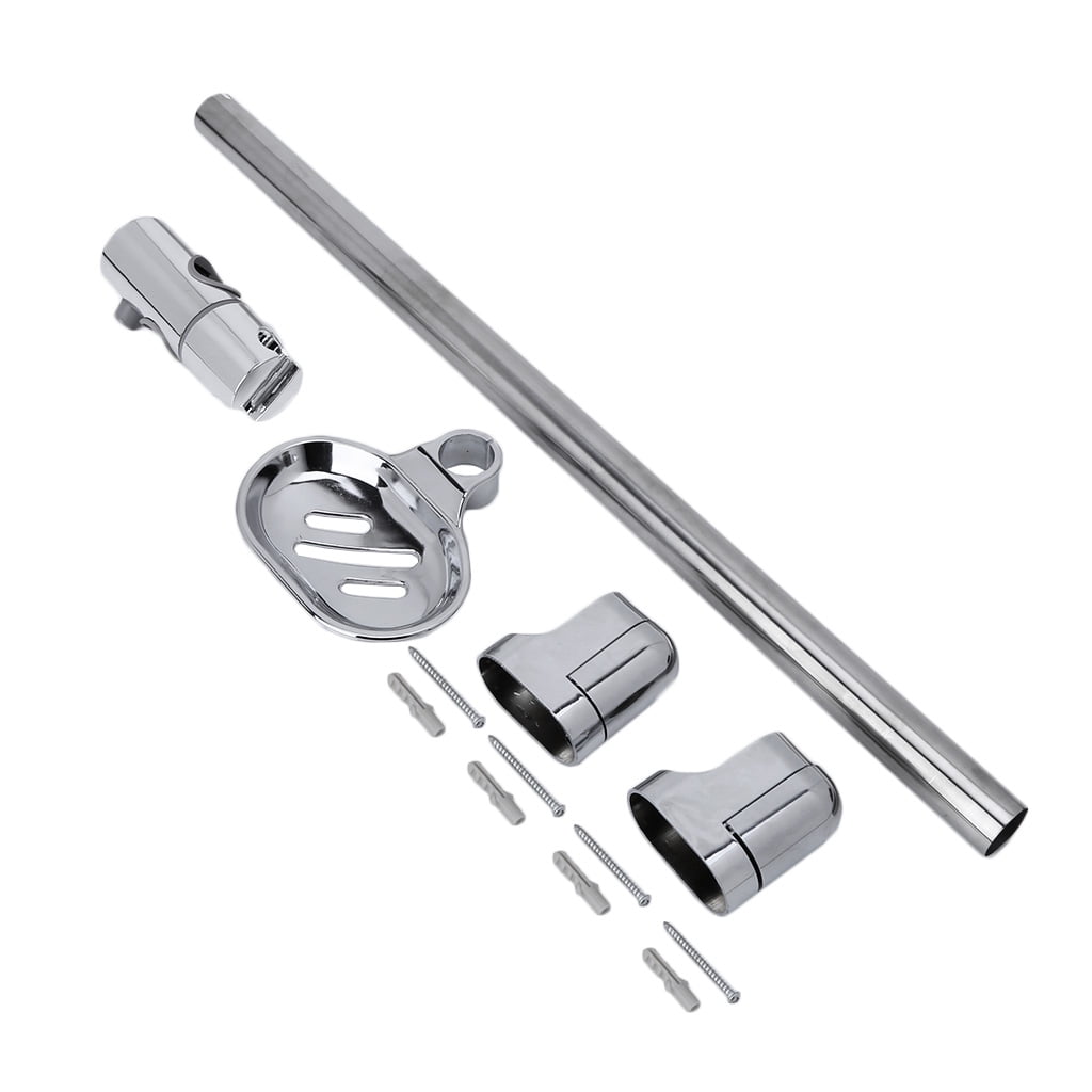 Shower Slide Bar with Soap Tray Adjustable Angle Shower Holder Lifter ...