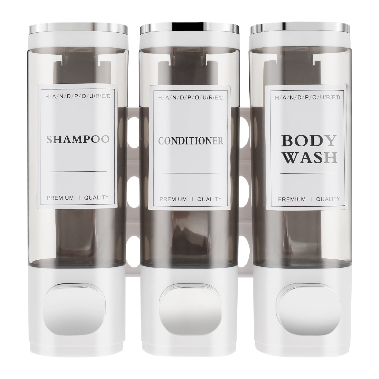 Shower Soap Dispenser No Drill Shampoo and Conditioner Dispenser Large ...