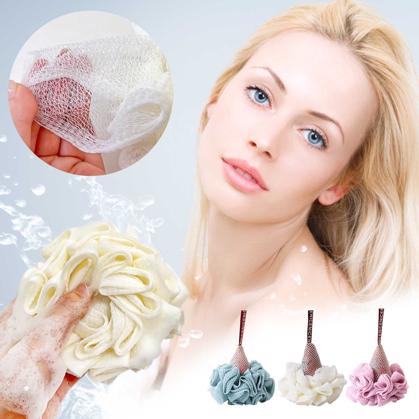Shower Sponge For Body Bath FlowerNon-Shedding,Foaming Net Design,Bath ...