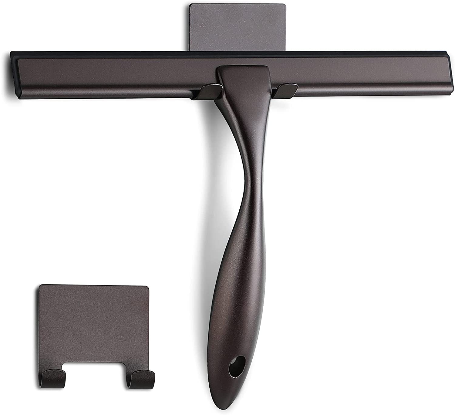 Shower Squeegee, 10-Inch Matte Black Squeegee, All-Purpose Stainless ...